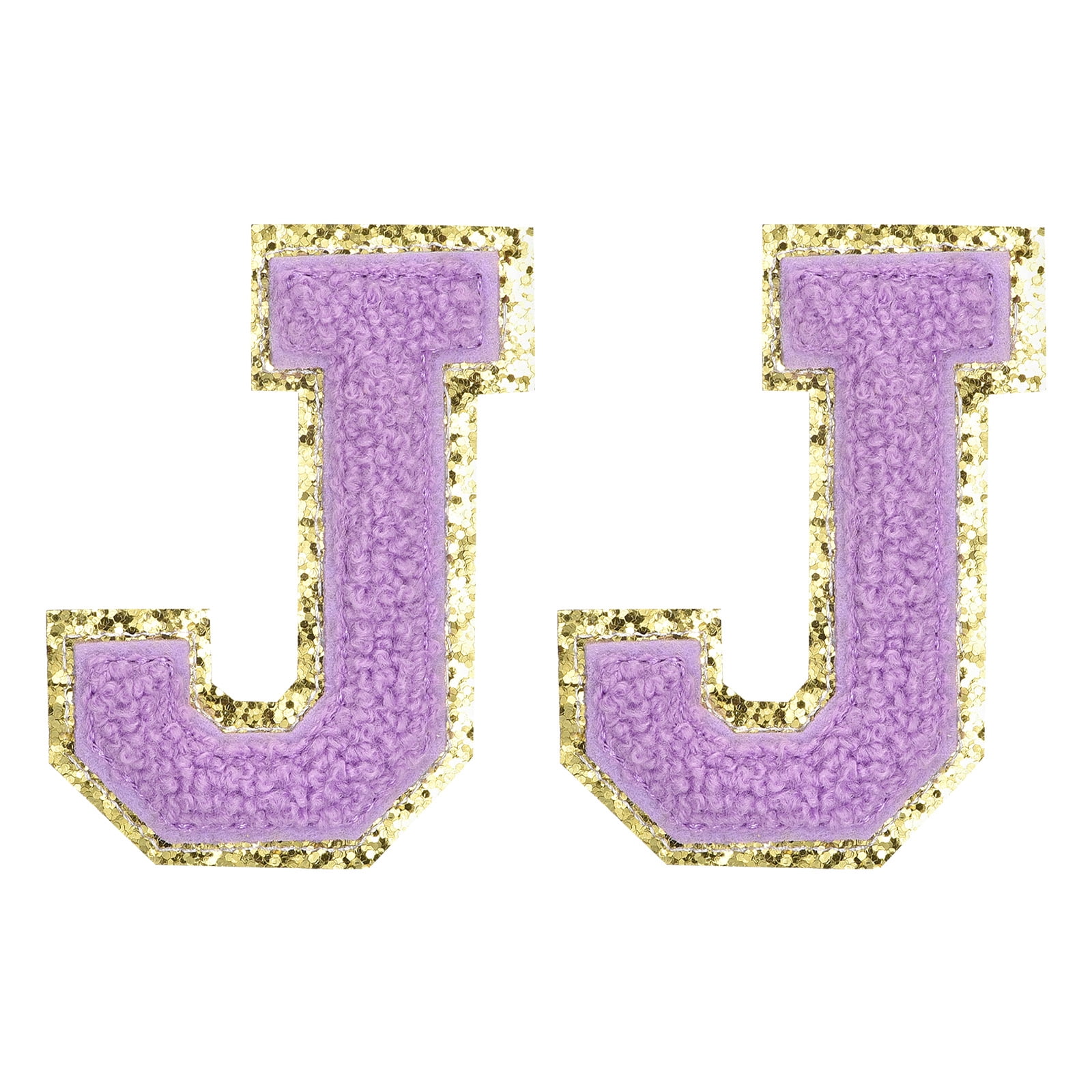 Uxcell Chenille Letter Patches 2.2" Self Adhesive Letter J Stick on ...