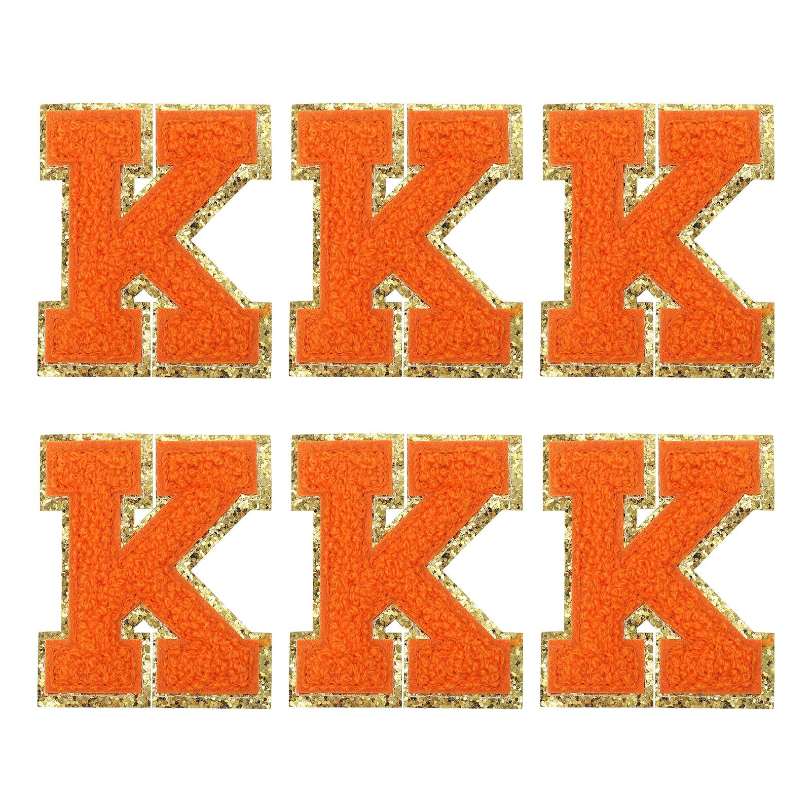 Uxcell Chenille Letter Patches 2.2" Self Adhesive Letter K Stick on ...