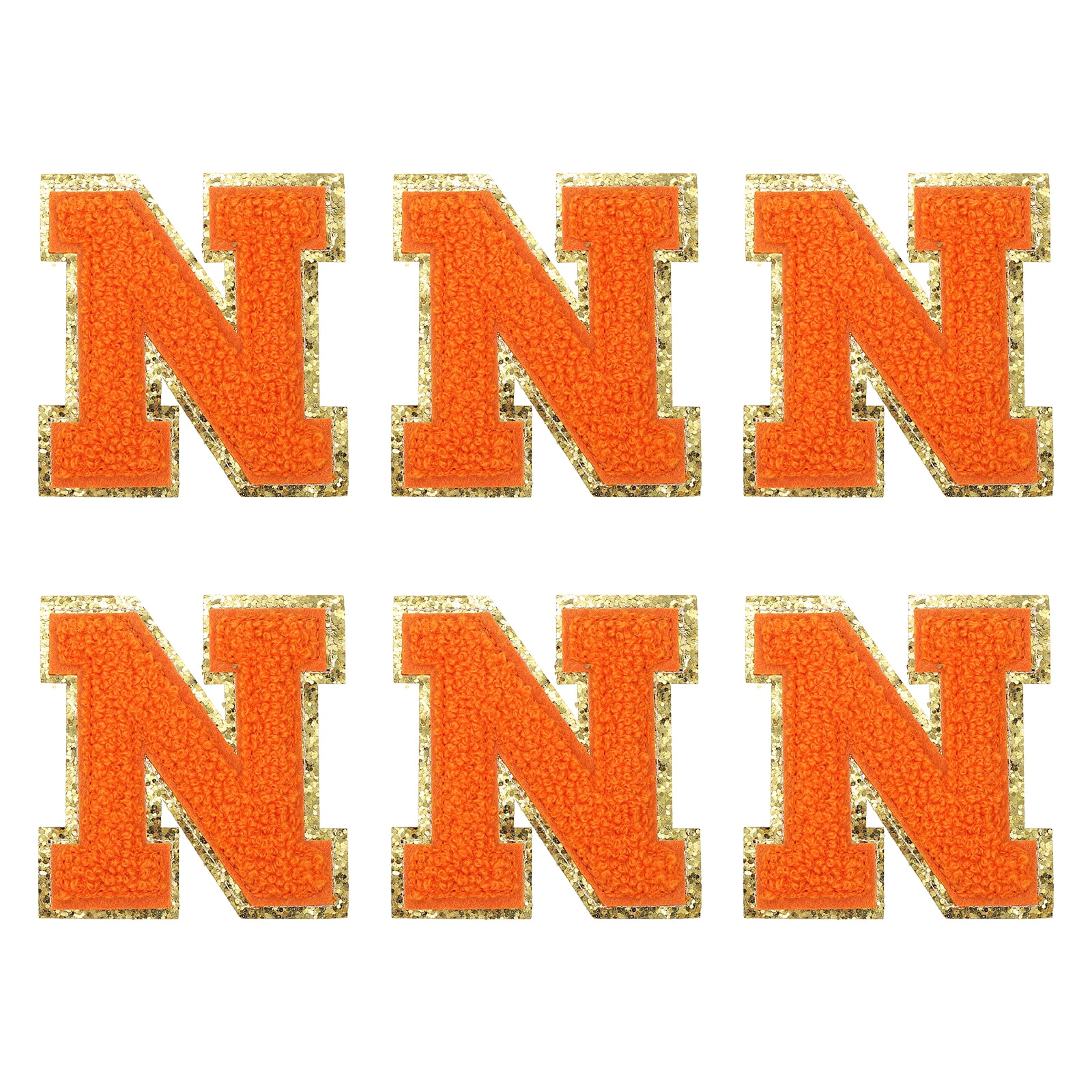 Uxcell Chenille Letter Patches 2.2" Self Adhesive Letter N Stick on ...