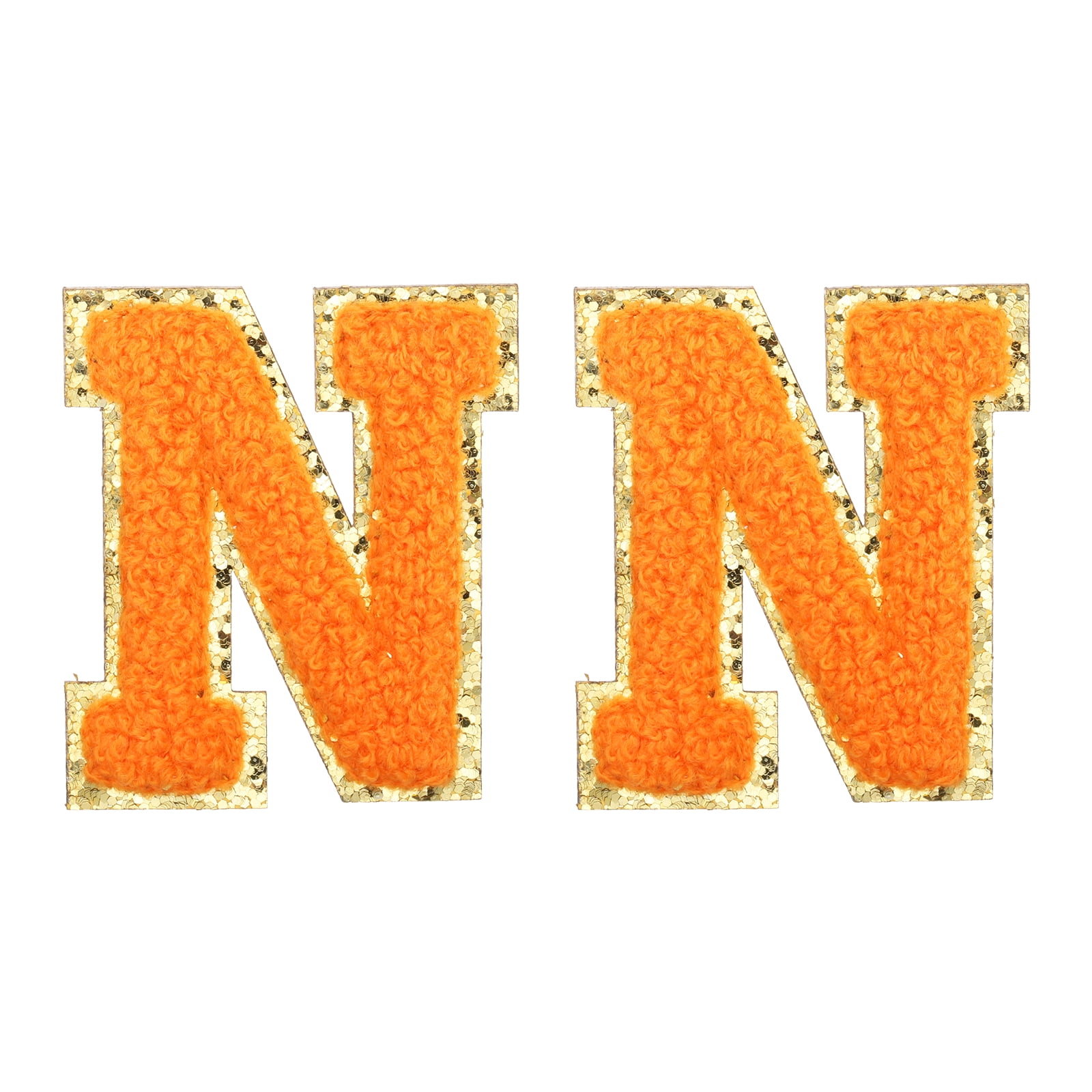 Uxcell Chenille Letter Patches 2.2" Self Adhesive Letter N Stick on ...