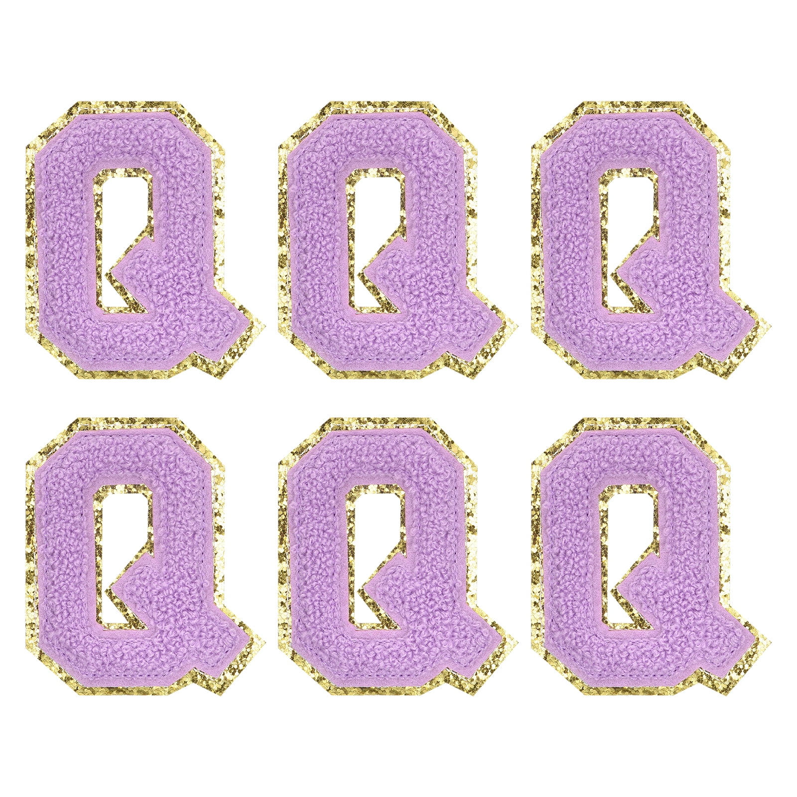 Uxcell Chenille Letter Patches 2.2" Self Adhesive Letter Q Stick on ...