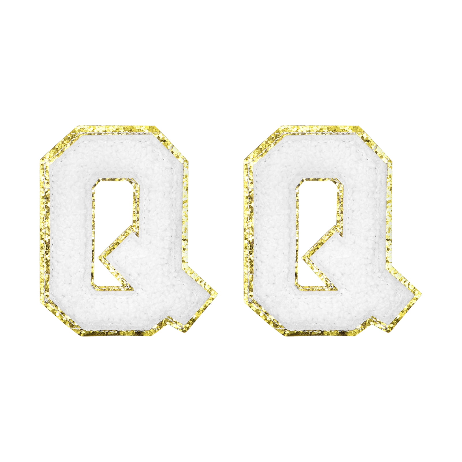 Uxcell Chenille Letter Patches 2.2" Self Adhesive Letter Q Stick on ...