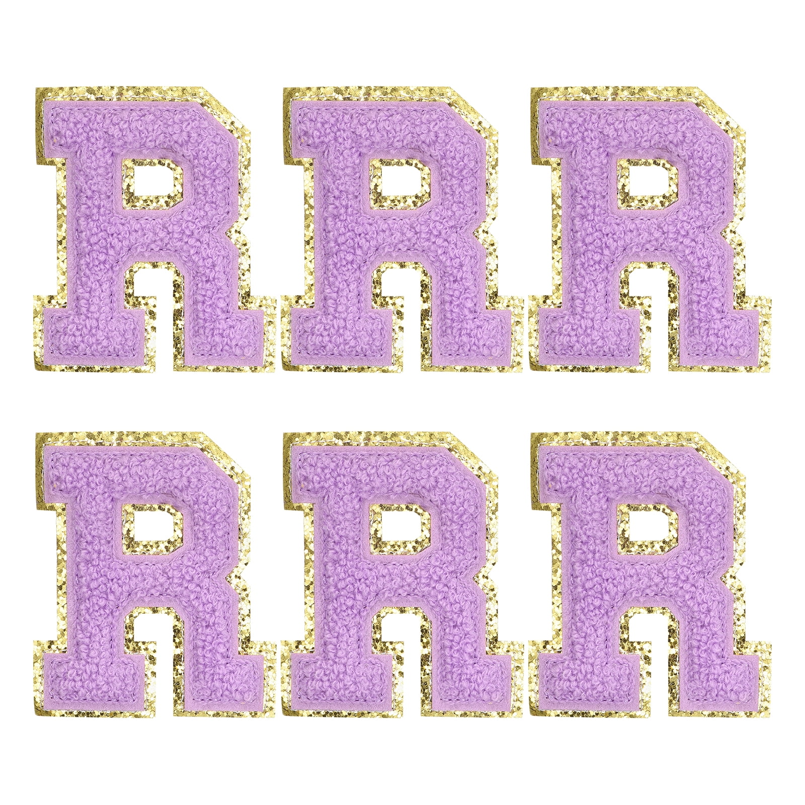 Uxcell Chenille Letter Patches 2.2" Self Adhesive Letter R Stick on ...