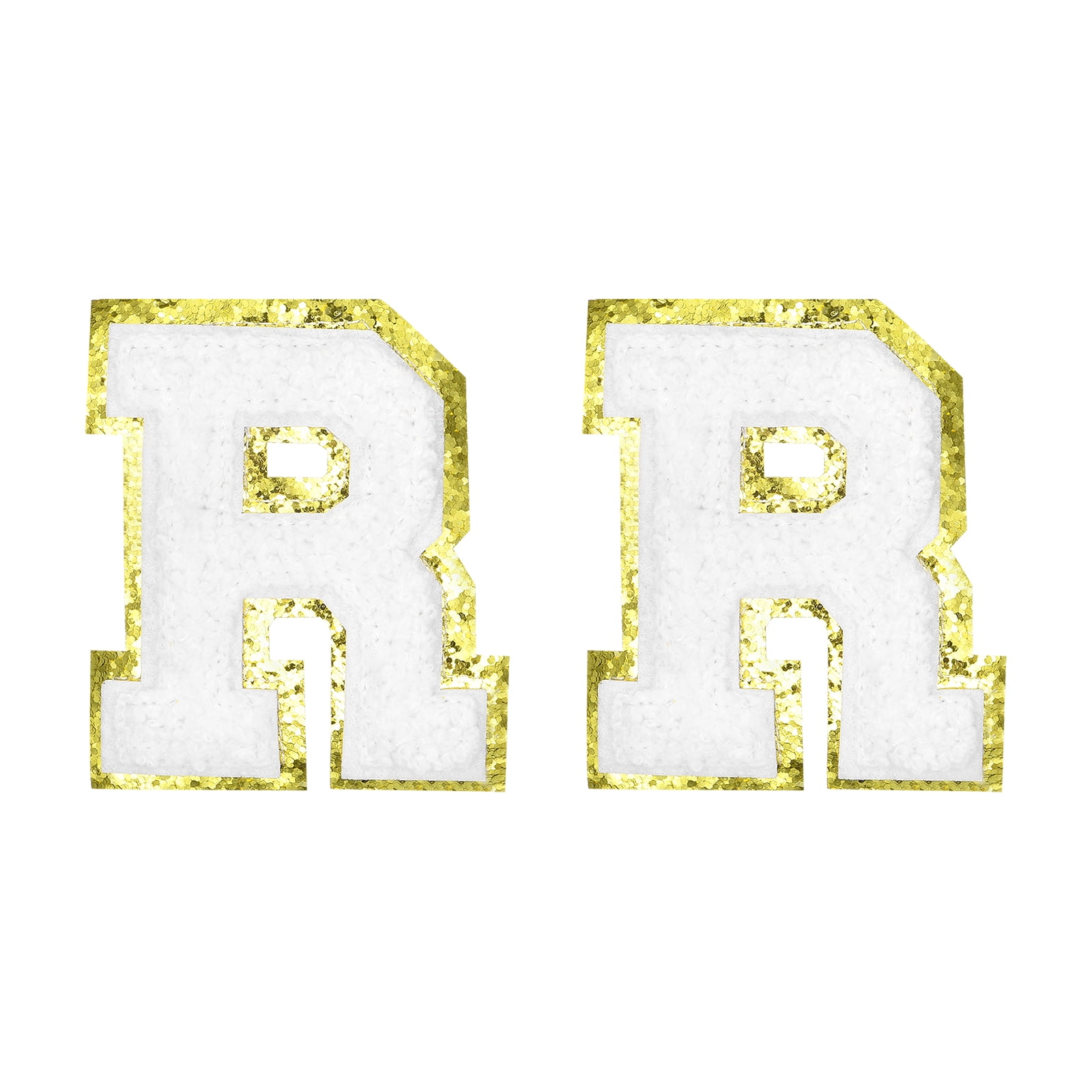 Uxcell Chenille Letter Patches 2.2" Self Adhesive Letter R Stick on ...