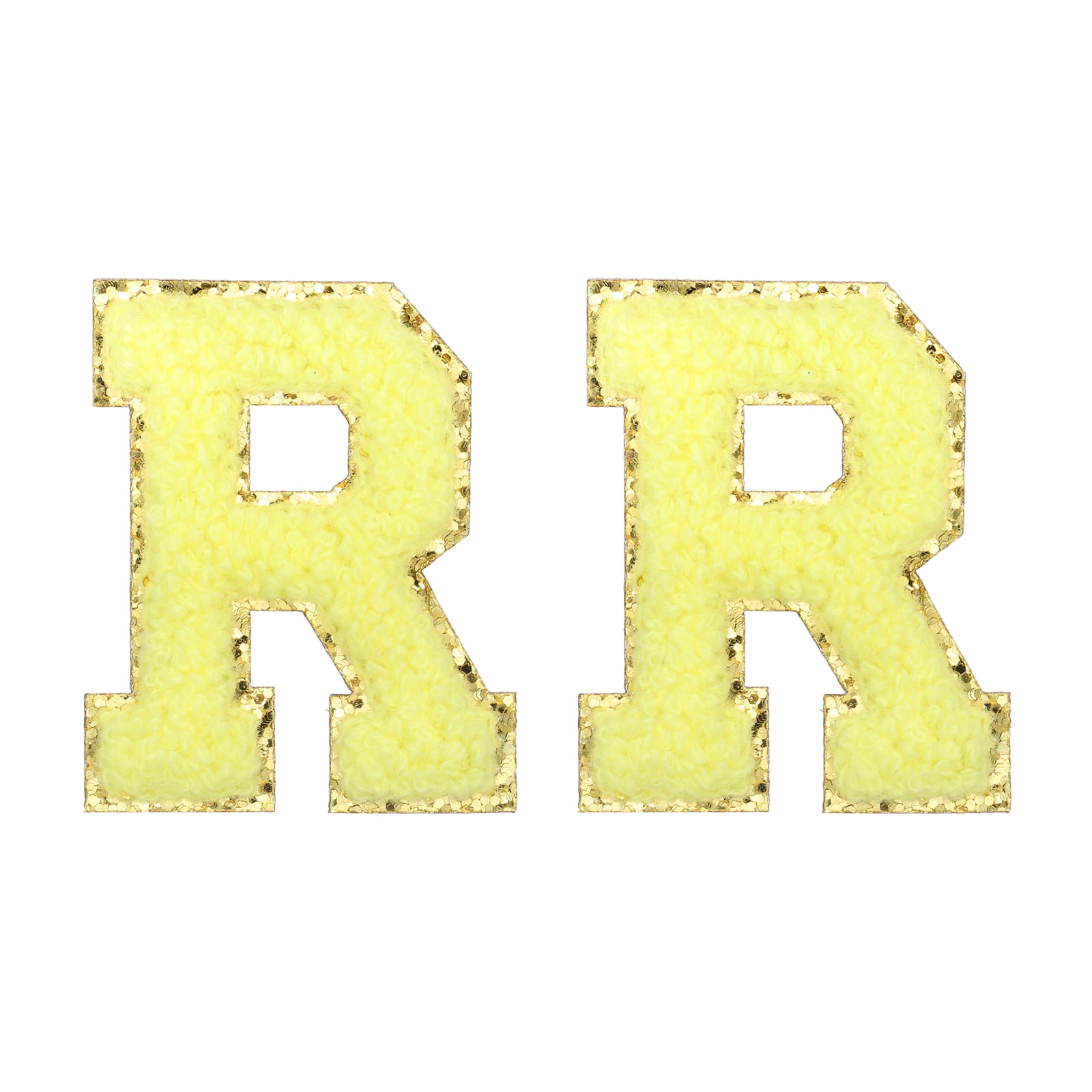 Uxcell Chenille Letter Patches 2.2" Self Adhesive Letter R Stick on ...