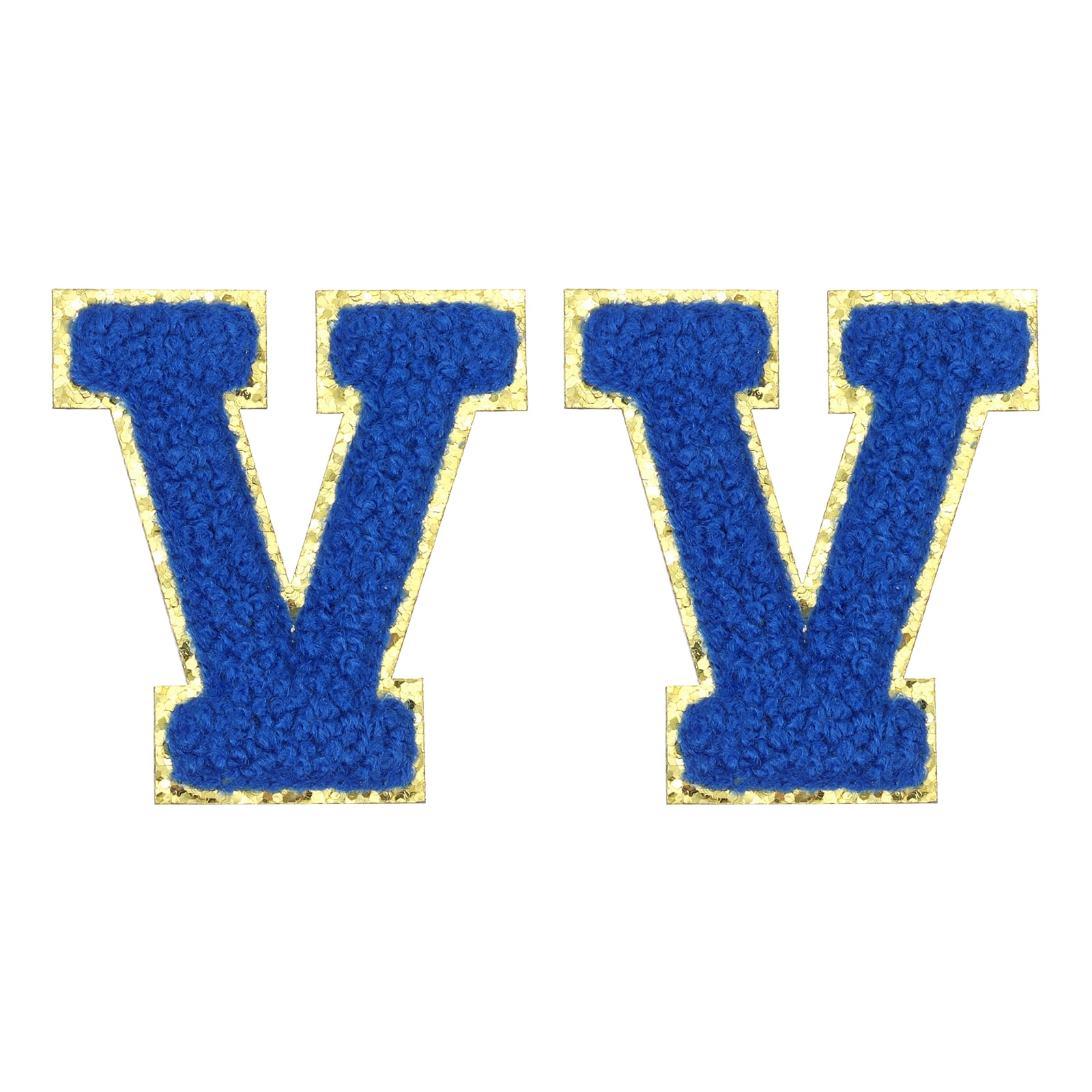 Uxcell Chenille Letter Patches 2.2" Self Adhesive Letter V Stick on ...