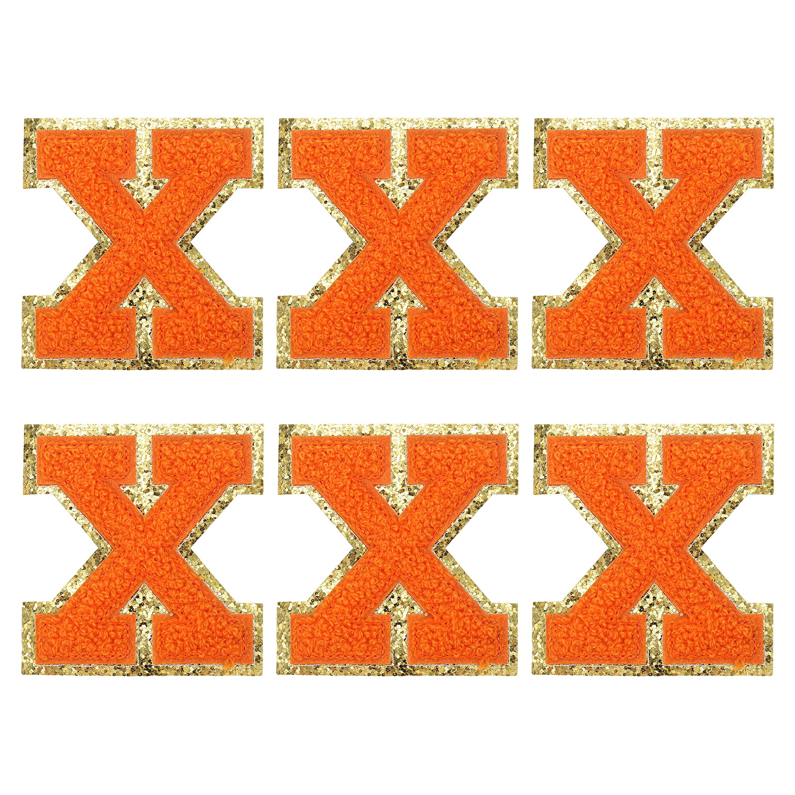 Uxcell Chenille Letter Patches 2.2" Self Adhesive Letter x Stick on ...