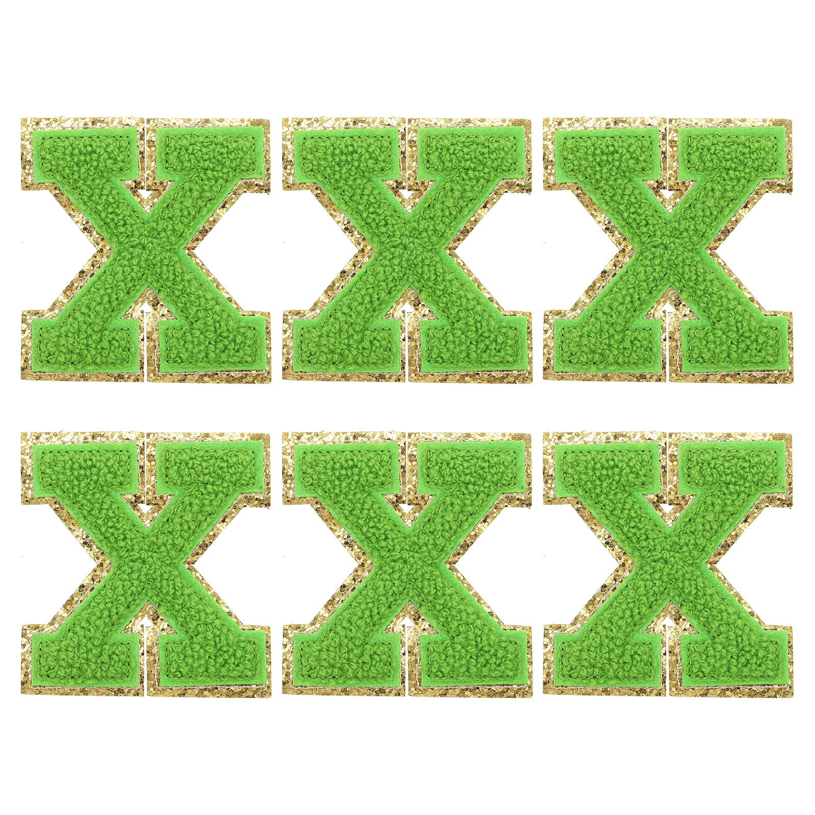 Uxcell Chenille Letter Patches 2.2" Self Adhesive Letter x Stick on ...