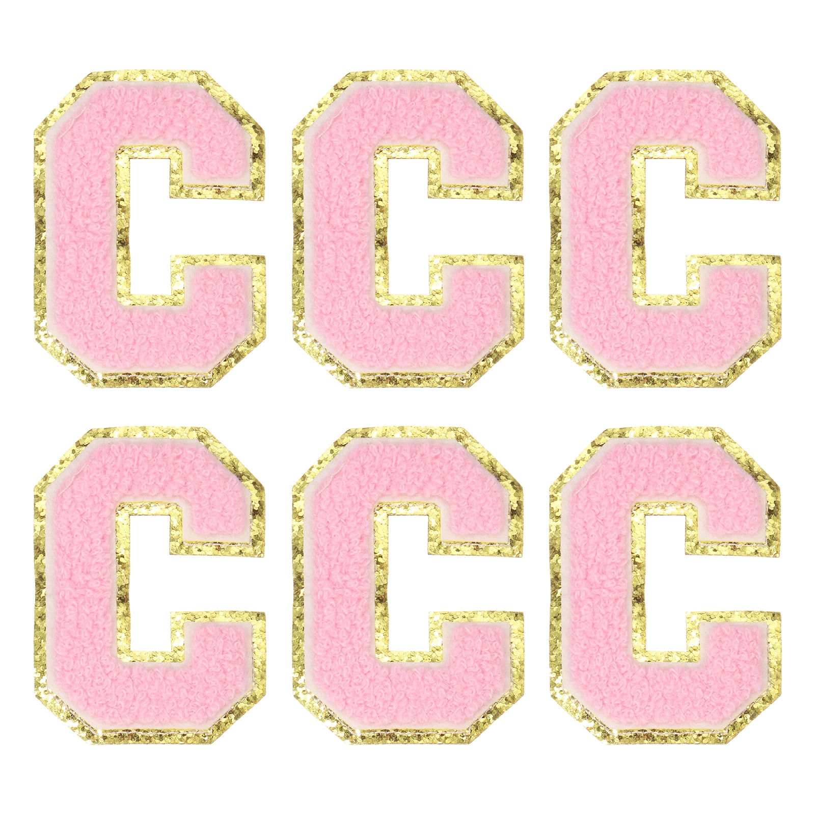 Uxcell Chenille Letter Patches 3.1" Alphabet C Iron on Embroidered ...