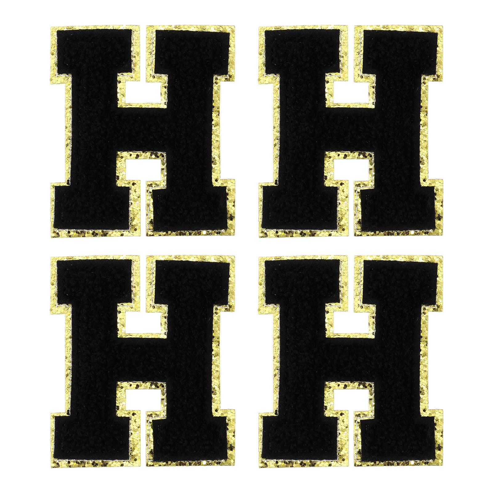 Uxcell Chenille Letter Patches 3.1" Alphabet H Iron on Embroidered Patch Stickers for Clothing ...