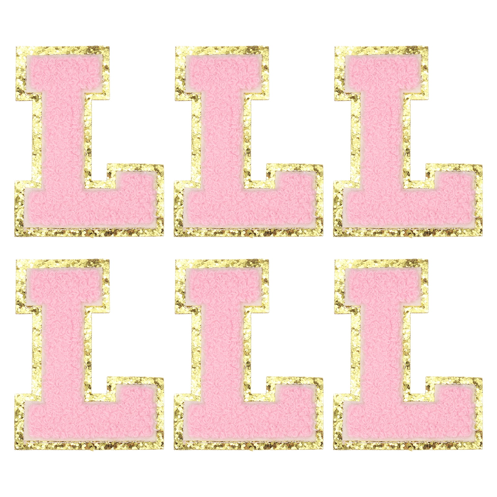 Uxcell Chenille Letter Patches 3.1" Alphabet L Iron on Embroidered ...