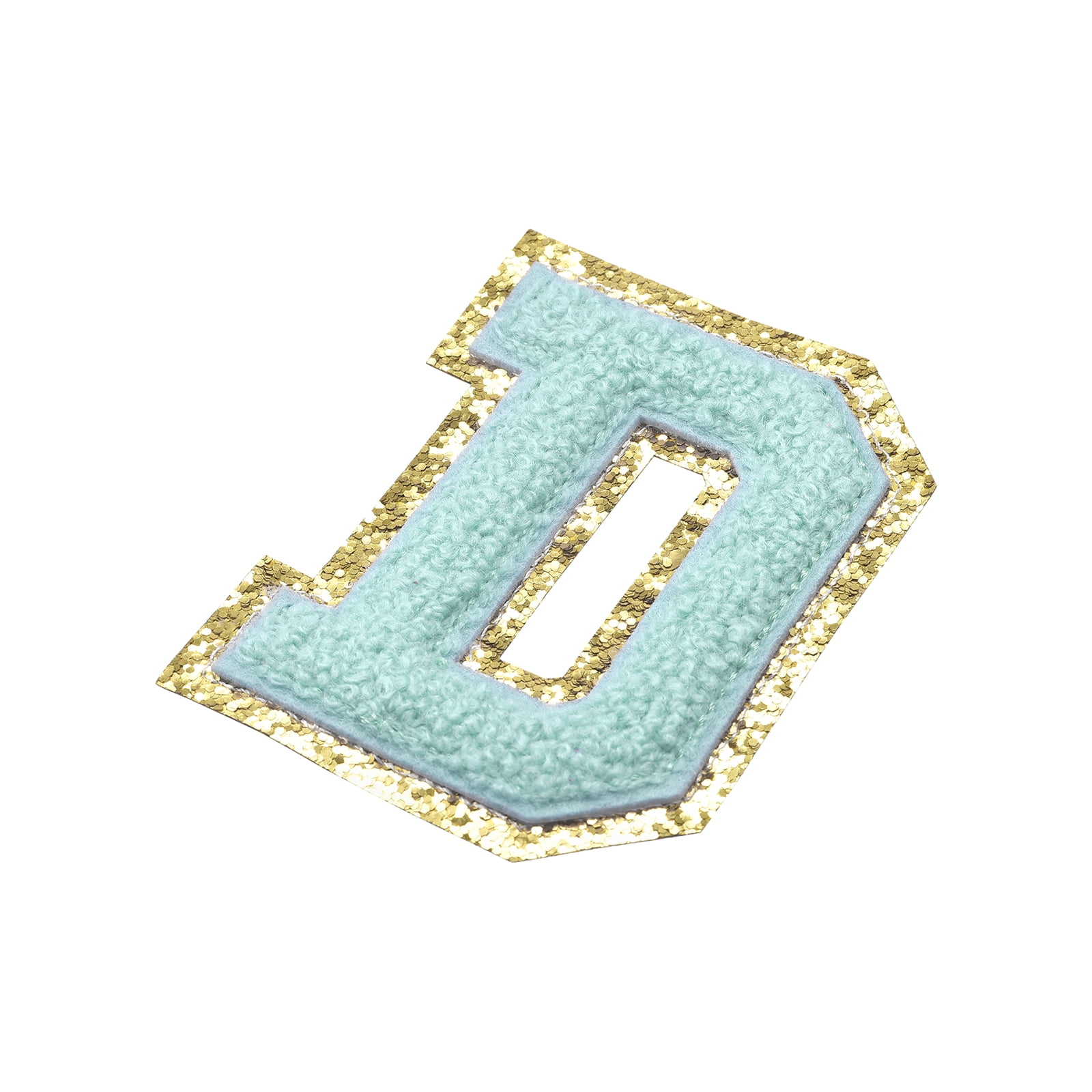 Uxcell Chenille Letter Patches Iron on Letter Patches Blue Alphabet D ...