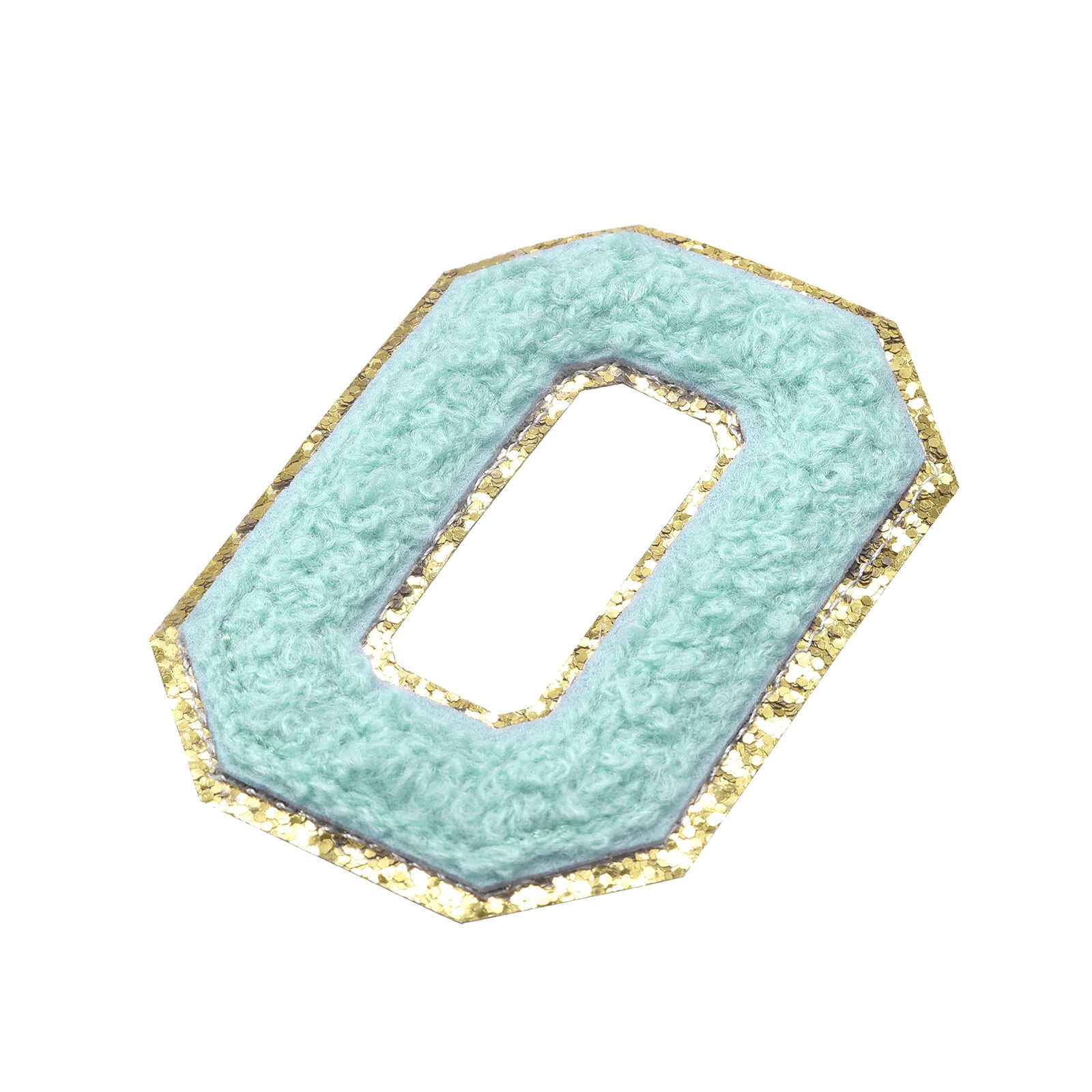 Uxcell Chenille Letter Patches Iron on Letter Patches Blue Alphabet O ...