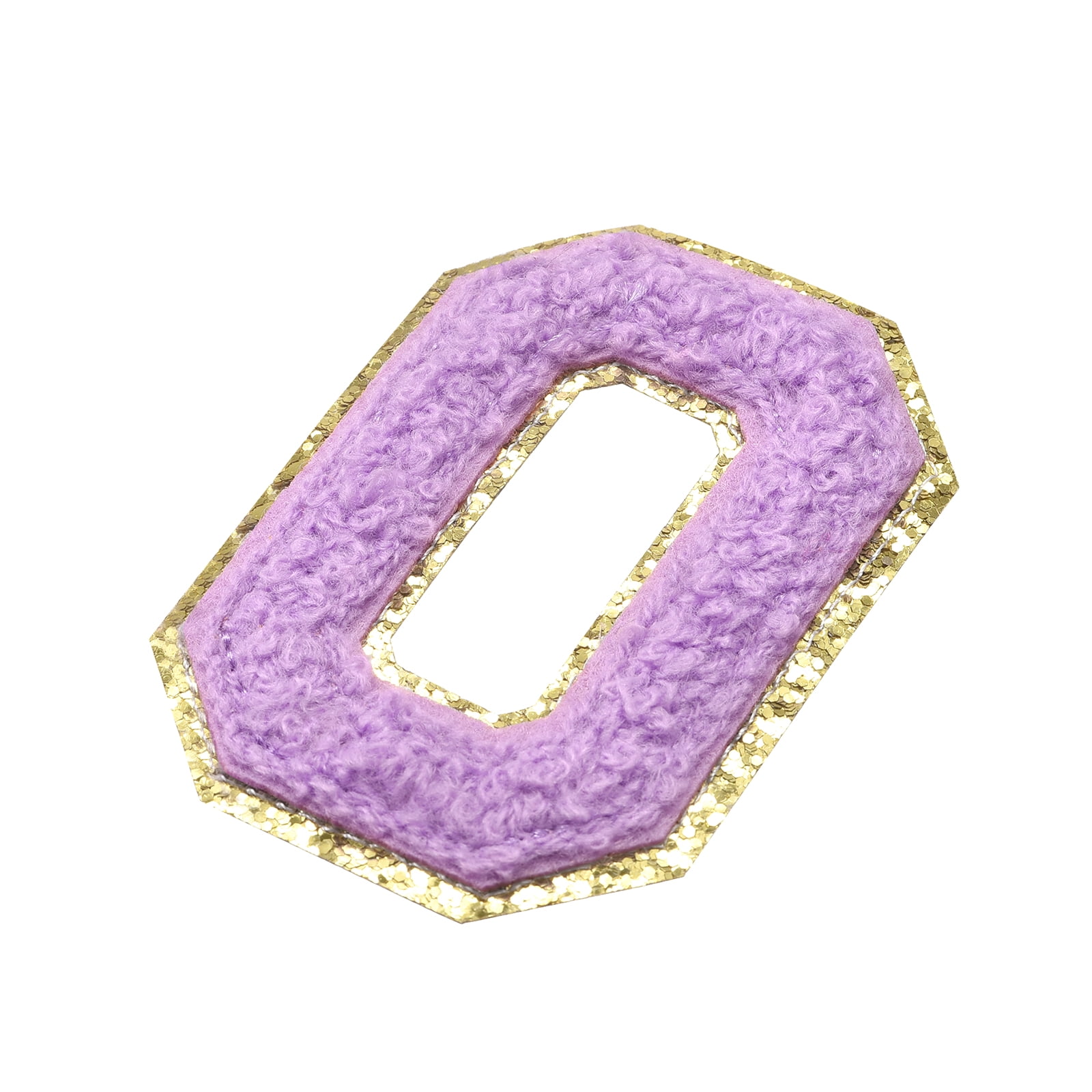 Uxcell Chenille Letter Patches Iron on Letter Patches Purple Alphabet O ...