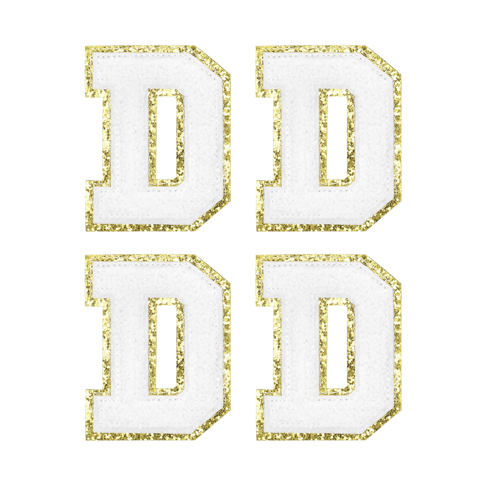 Uxcell Chenille Letter Patches Iron on Letter Patches White Alphabet D ...