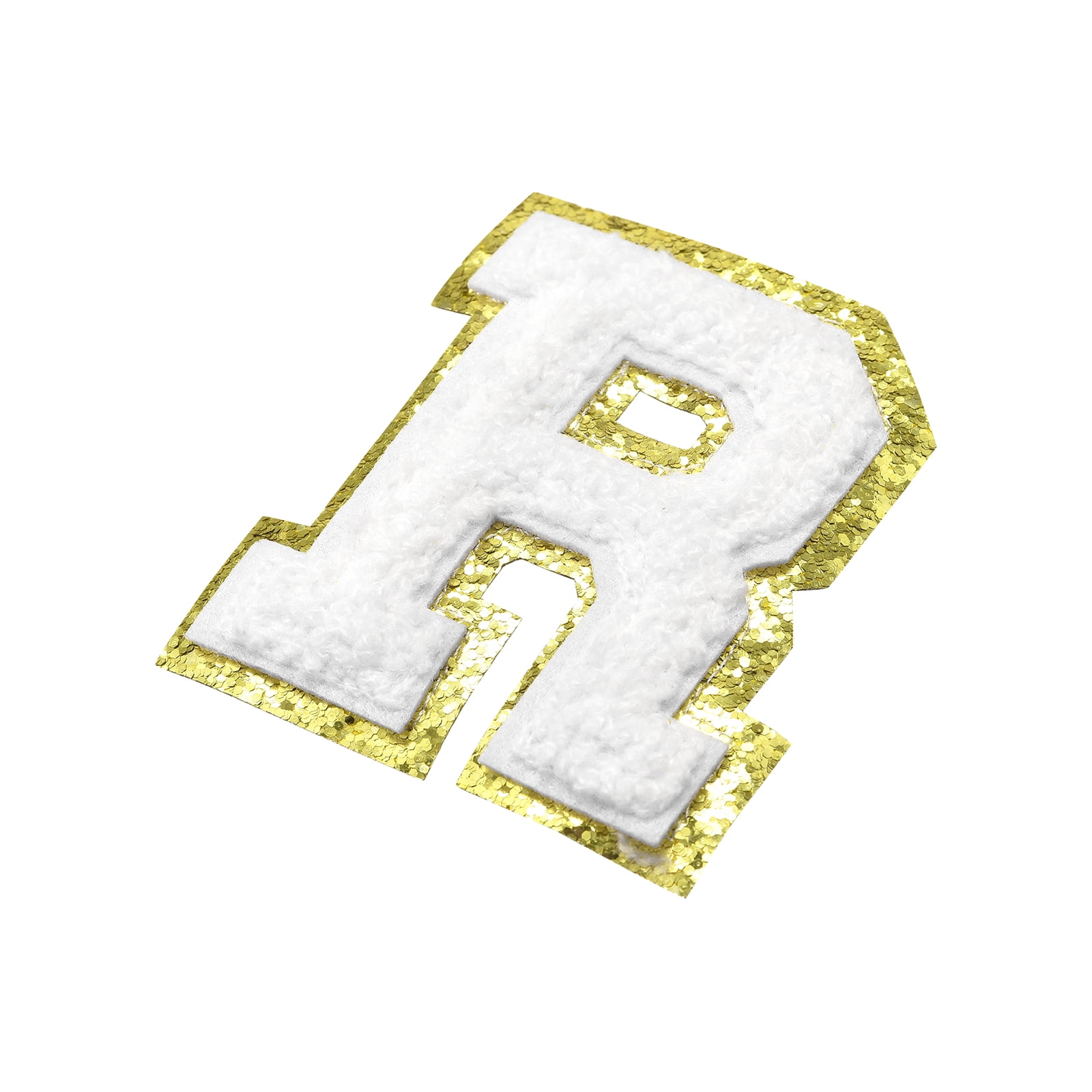 Uxcell Chenille Letter Patches Iron on Letter Patches White Alphabet R ...