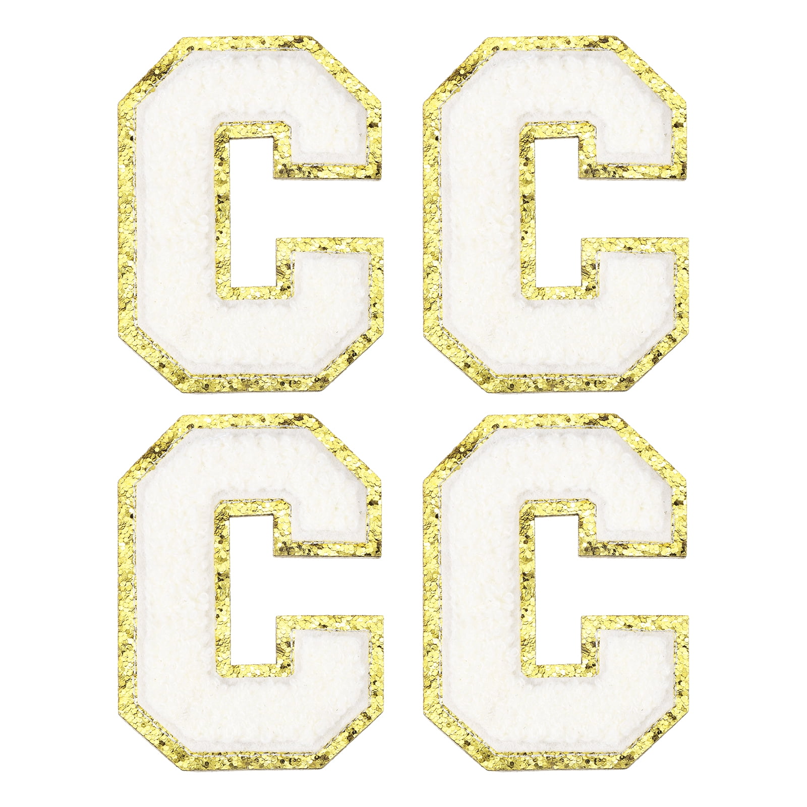 Uxcell Chenille Letter Patches 3.1" Alphabet C Iron on Embroidered ...
