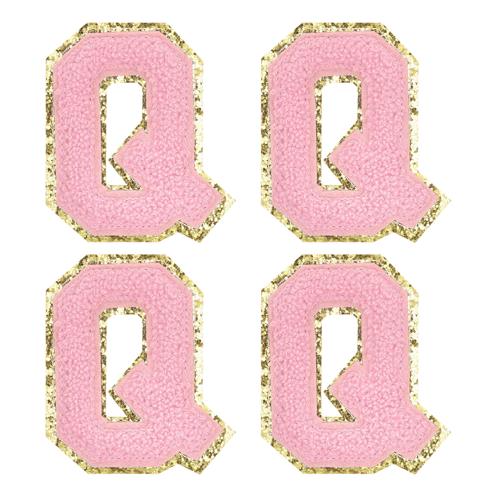Uxcell Chenille Letter Patches Self Adhesive Alphabet Q Stick on ...
