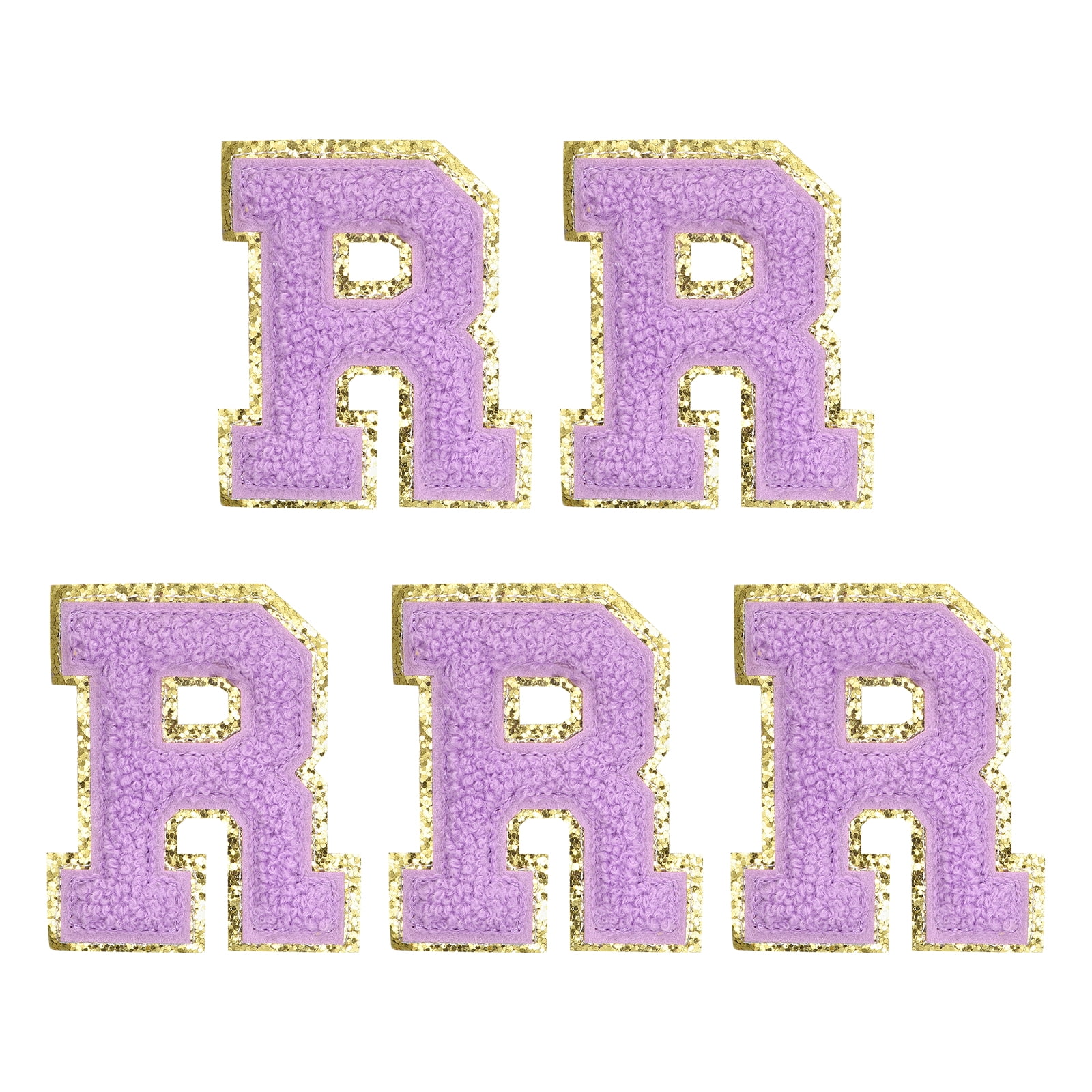 Uxcell Chenille Letter R Embroidered Patches 2.2" Self Adhesive Letter ...