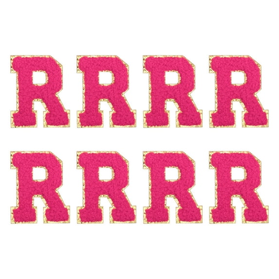Uxcell Chenille Letter R Embroidered Patches 2.2" Self Adhesive Letter ...