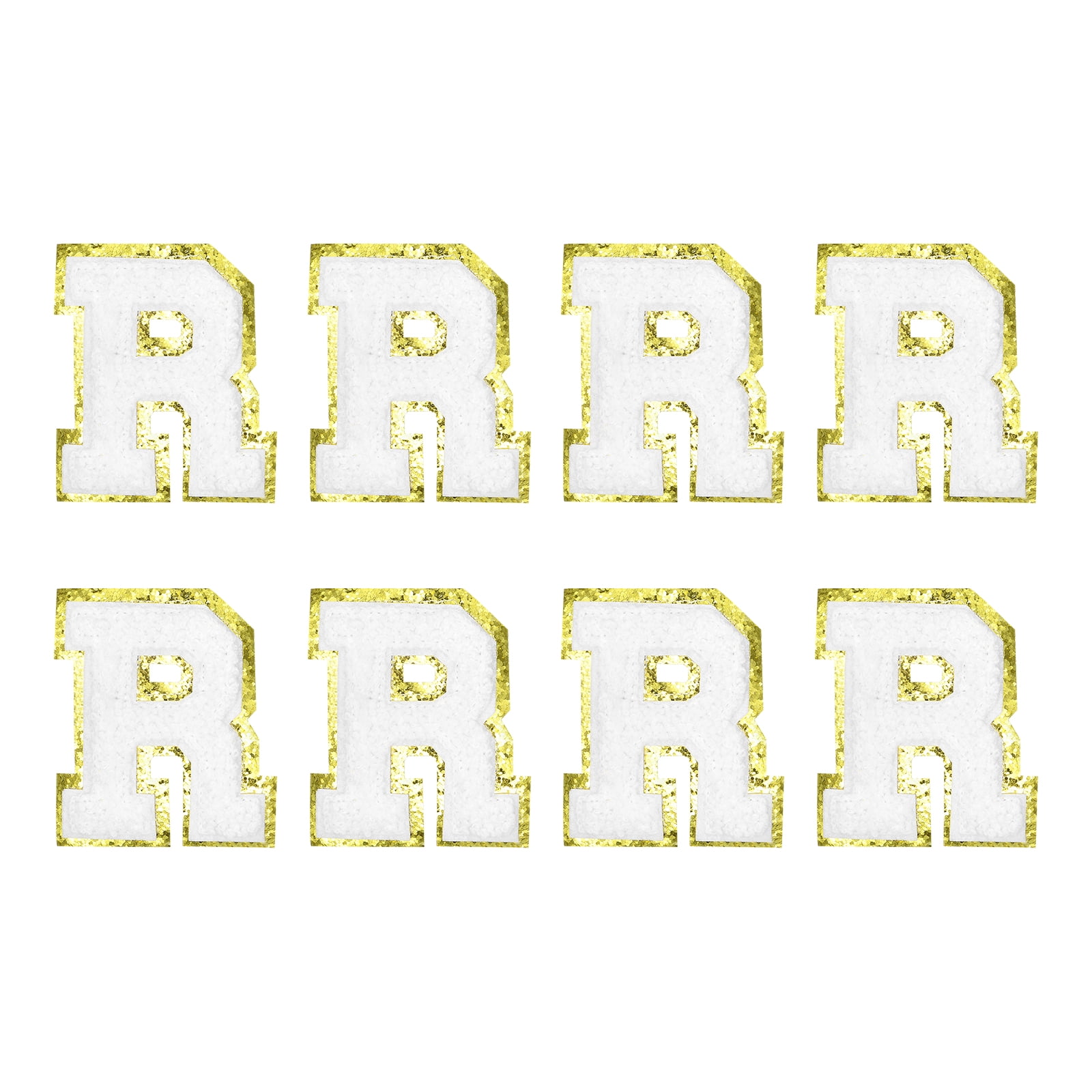 Uxcell Chenille Letter R Embroidered Patches 2.2" Self Adhesive Letter ...