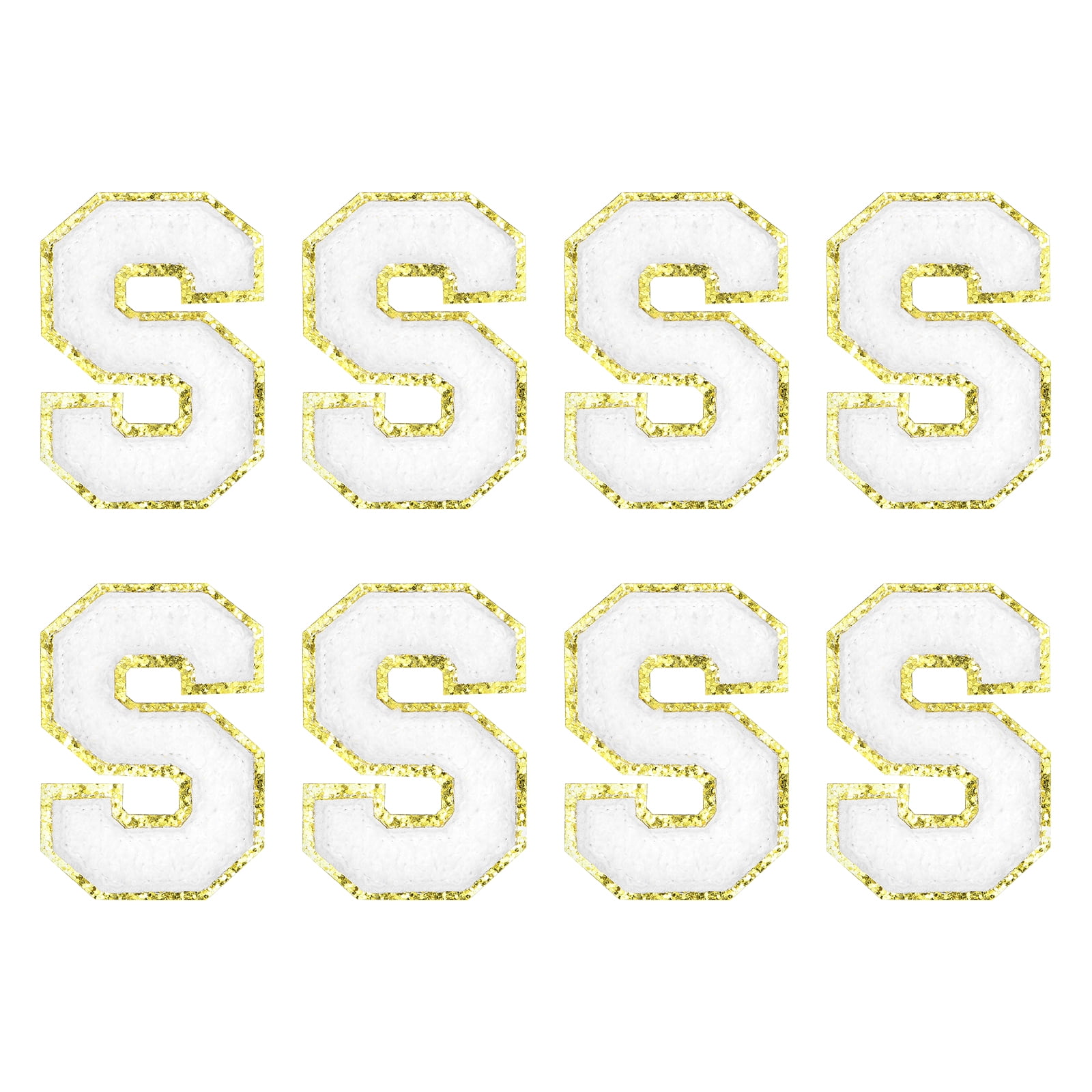 Uxcell Chenille Letter S Embroidered Patches 2.2" Self Adhesive Letter ...