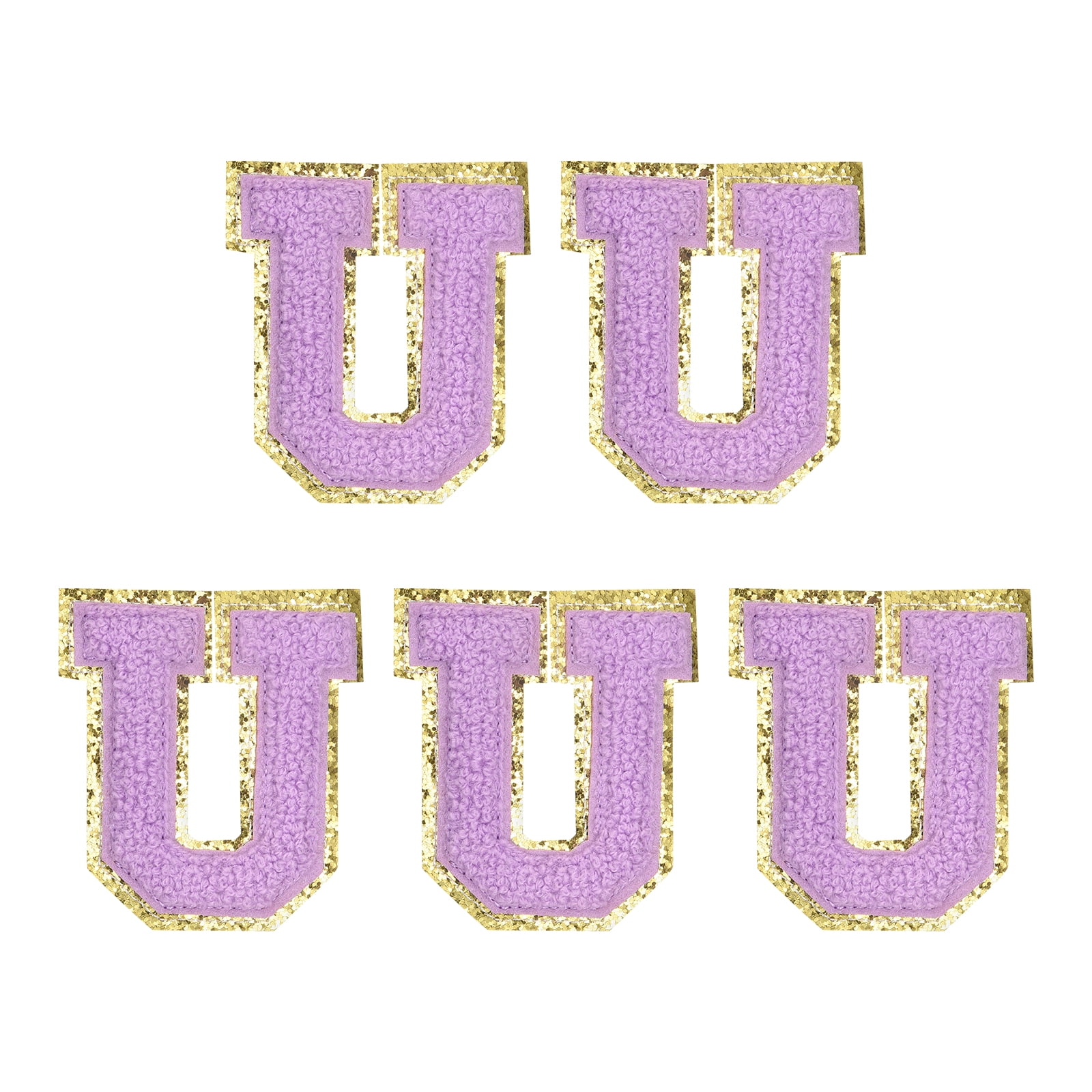 Uxcell Chenille Letter U Embroidered Patches 2.2" Self Adhesive Letter ...