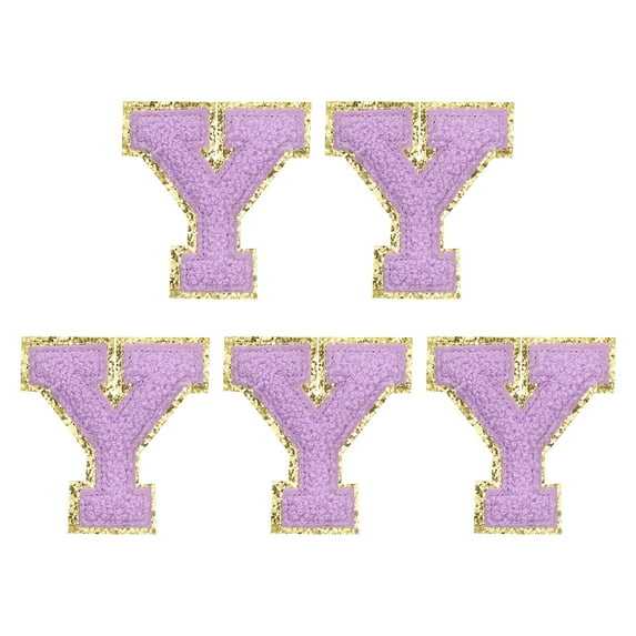 Uxcell Chenille Letter Y Embroidered Patches 2.2" Self Adhesive Letter ...