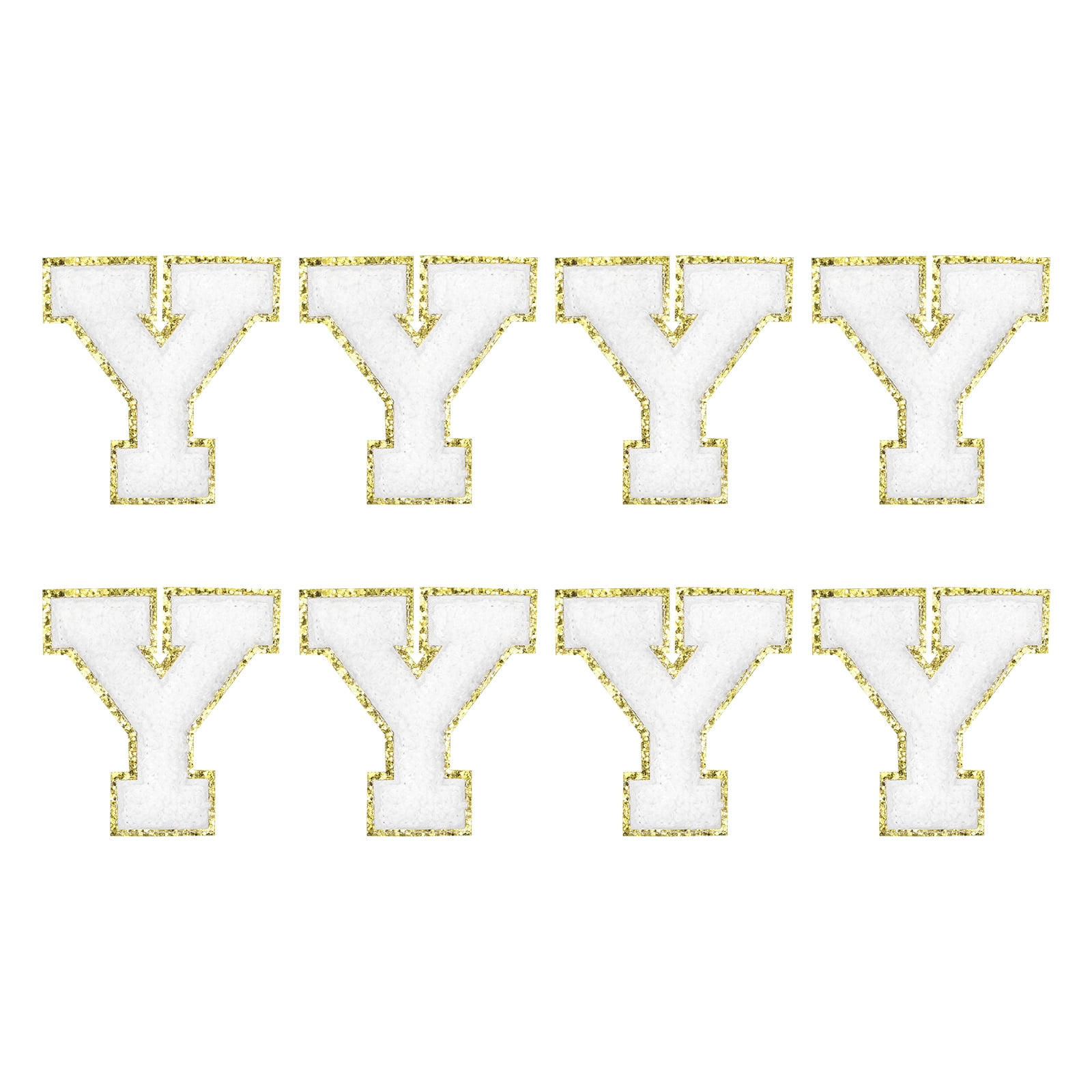 Uxcell Chenille Letter Y Embroidered Patches 2.2" Self Adhesive Letter ...