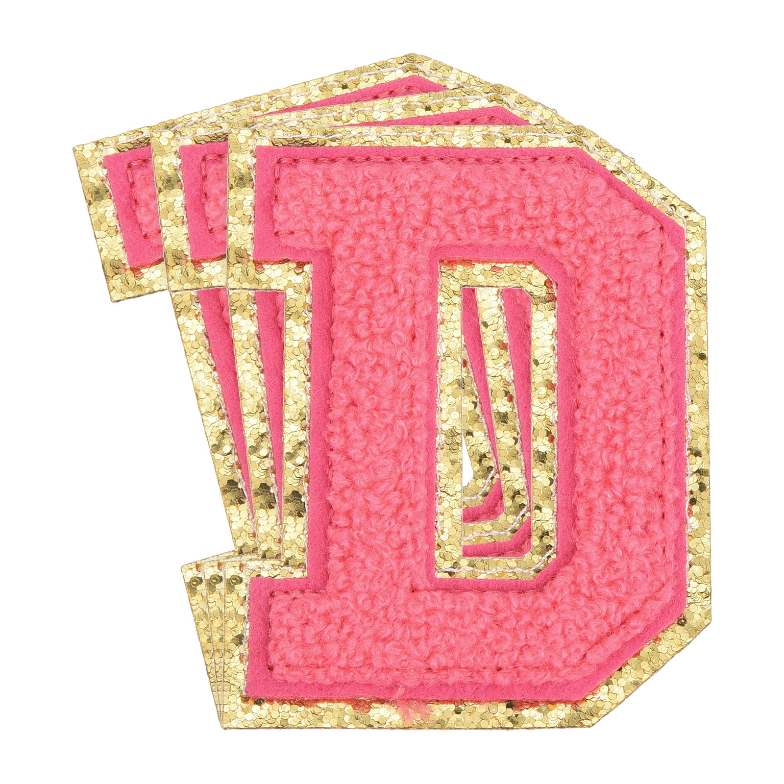 Uxcell Chenille Letter x Patches Large Size 2.48"x3.15" 3PCS(Hot Pink ...