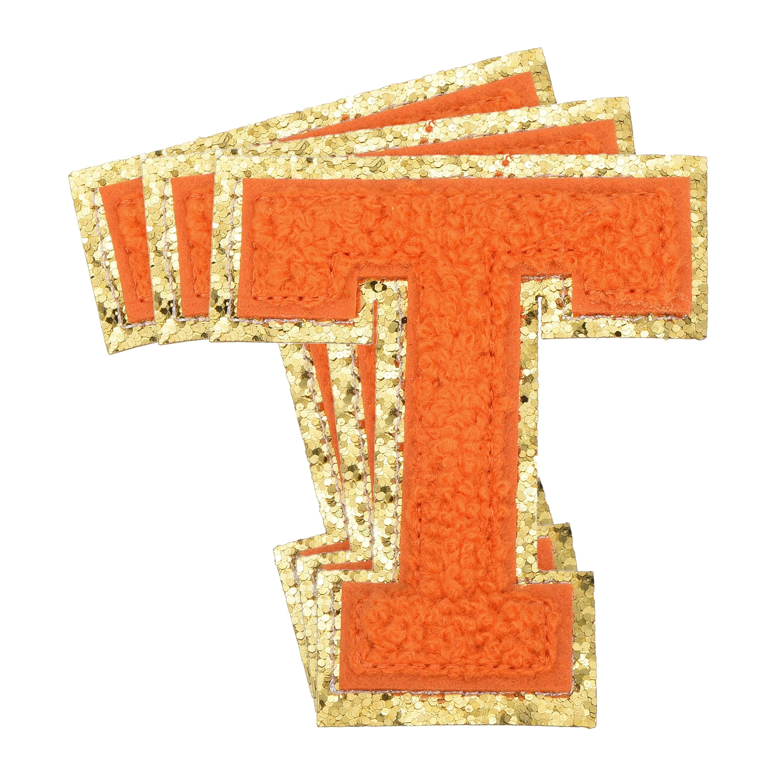 Uxcell Chenille Letter x Patches Large Size 2.76"x3.27" 3PCS(Orange ...