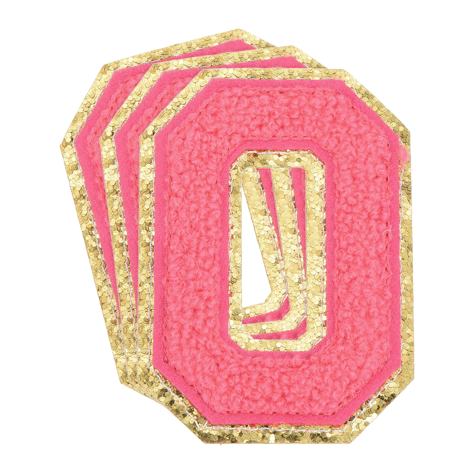 Uxcell Chenille Letter x Patches Large Size 3.15"x2.17" 3PCS(Hot Pink ...