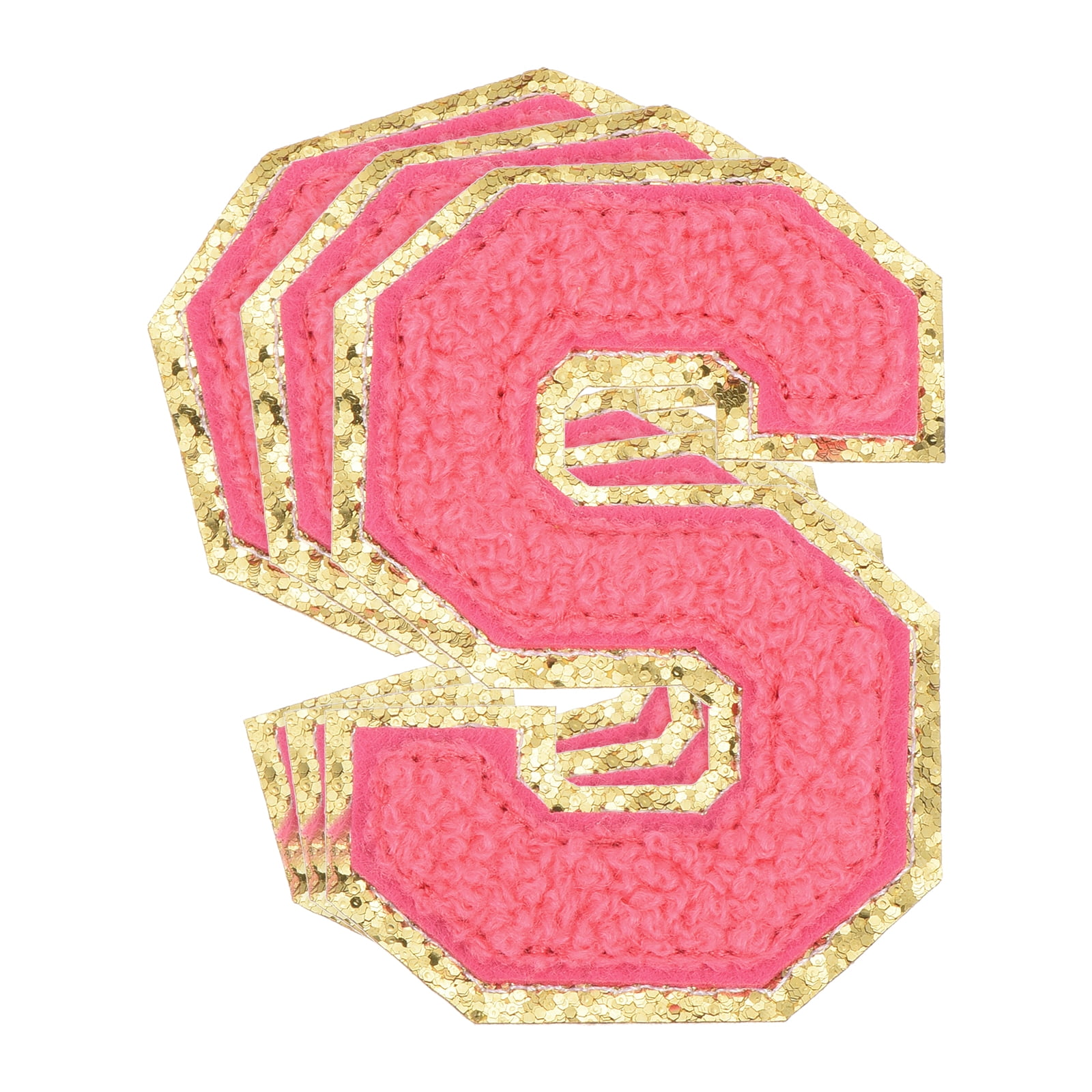 Uxcell Chenille Letter x Patches Large Size 3.15"x2.17" 3PCS(Hot Pink ...