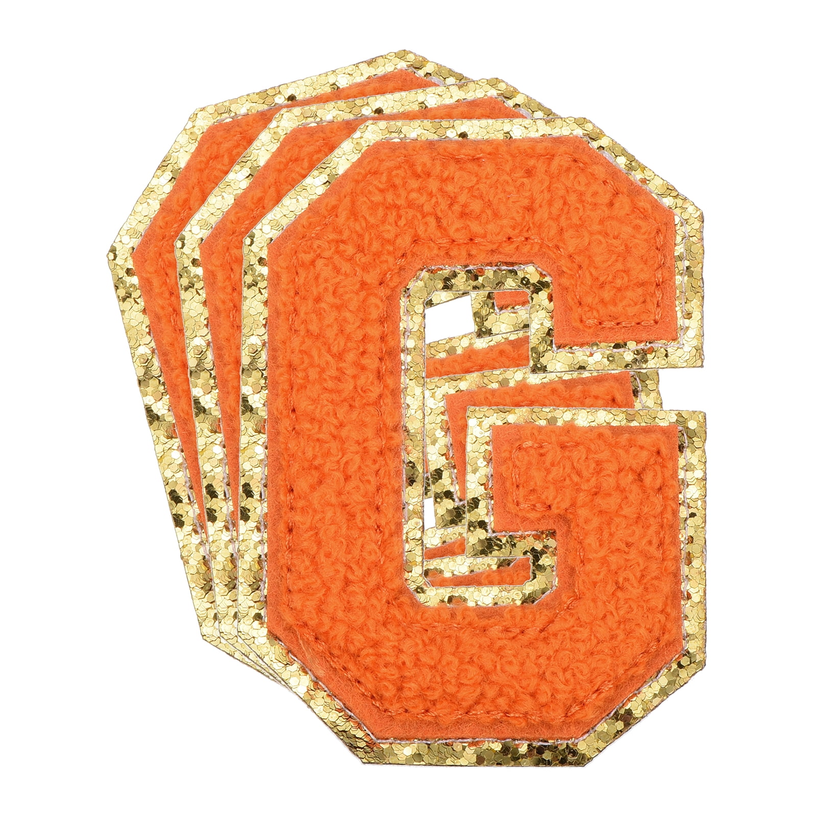 Uxcell Chenille Letter x Patches Large Size 3.15"x2.17" 3PCS(Orange ...