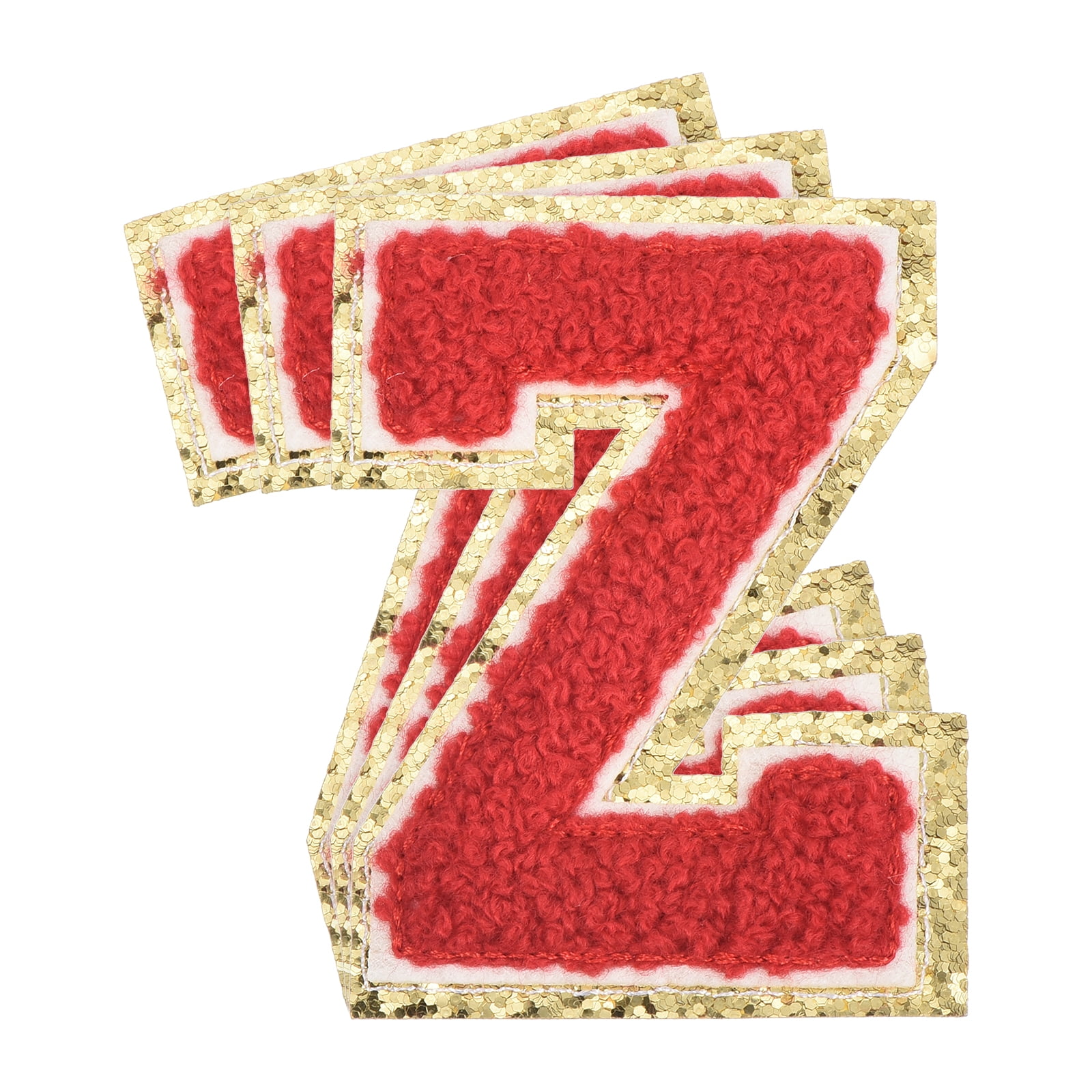 Uxcell Chenille Letter x Patches Large Size 3.15"x2.24" 3PCS(Red) Shape ...