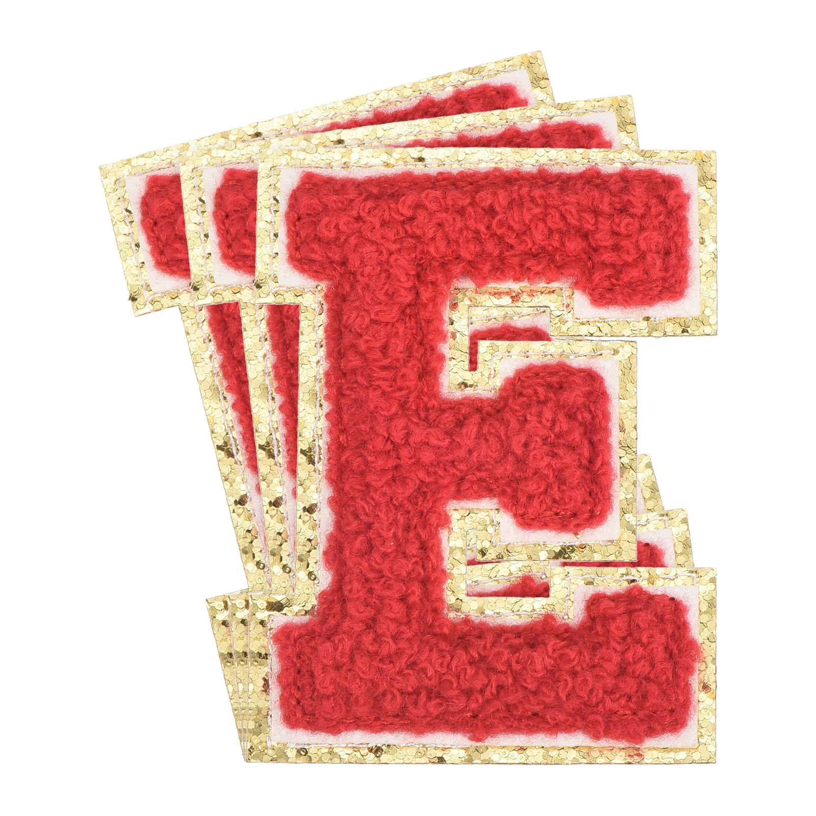 Uxcell Chenille Letter x Patches Large Size 3.15"x2.36" 3PCS(Red) Shape ...