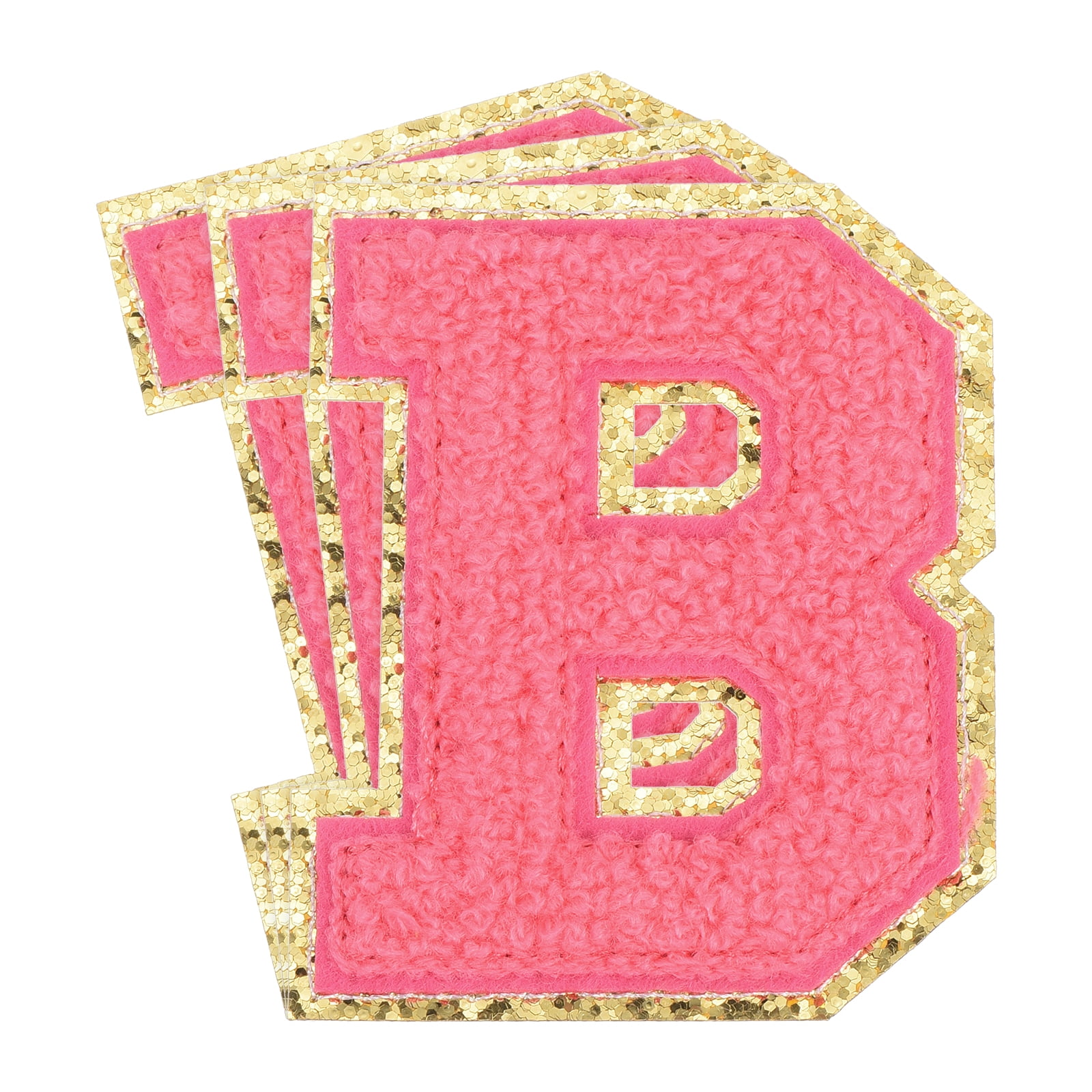 Uxcell Chenille Letter x Patches Large Size 3.15"x2.48" 3PCS(Hot Pink ...