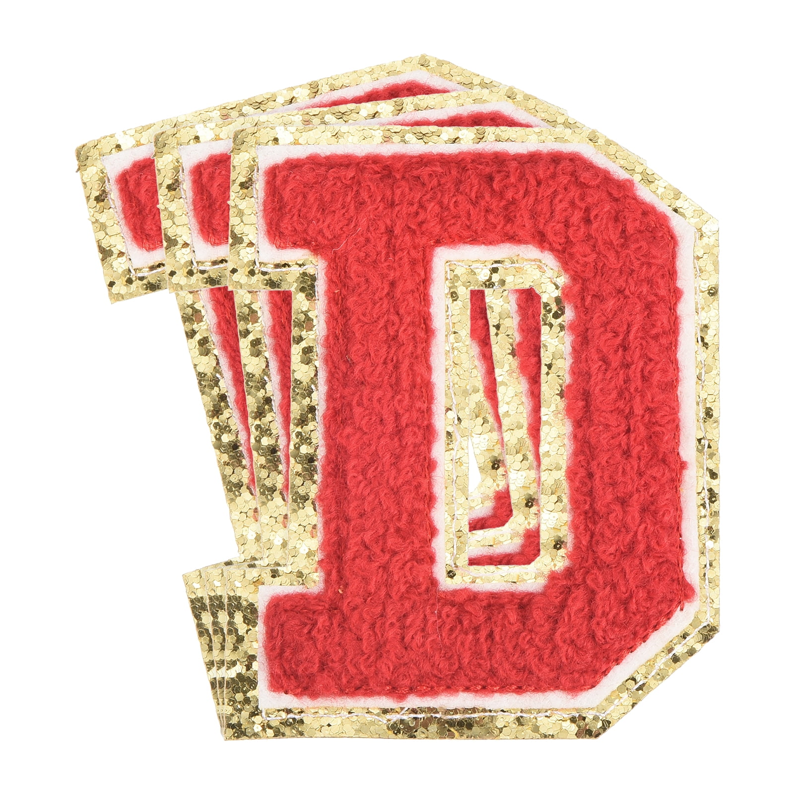 Uxcell Chenille Letter x Patches Large Size 3.15"x2.48" 3PCS(Red) Shape ...