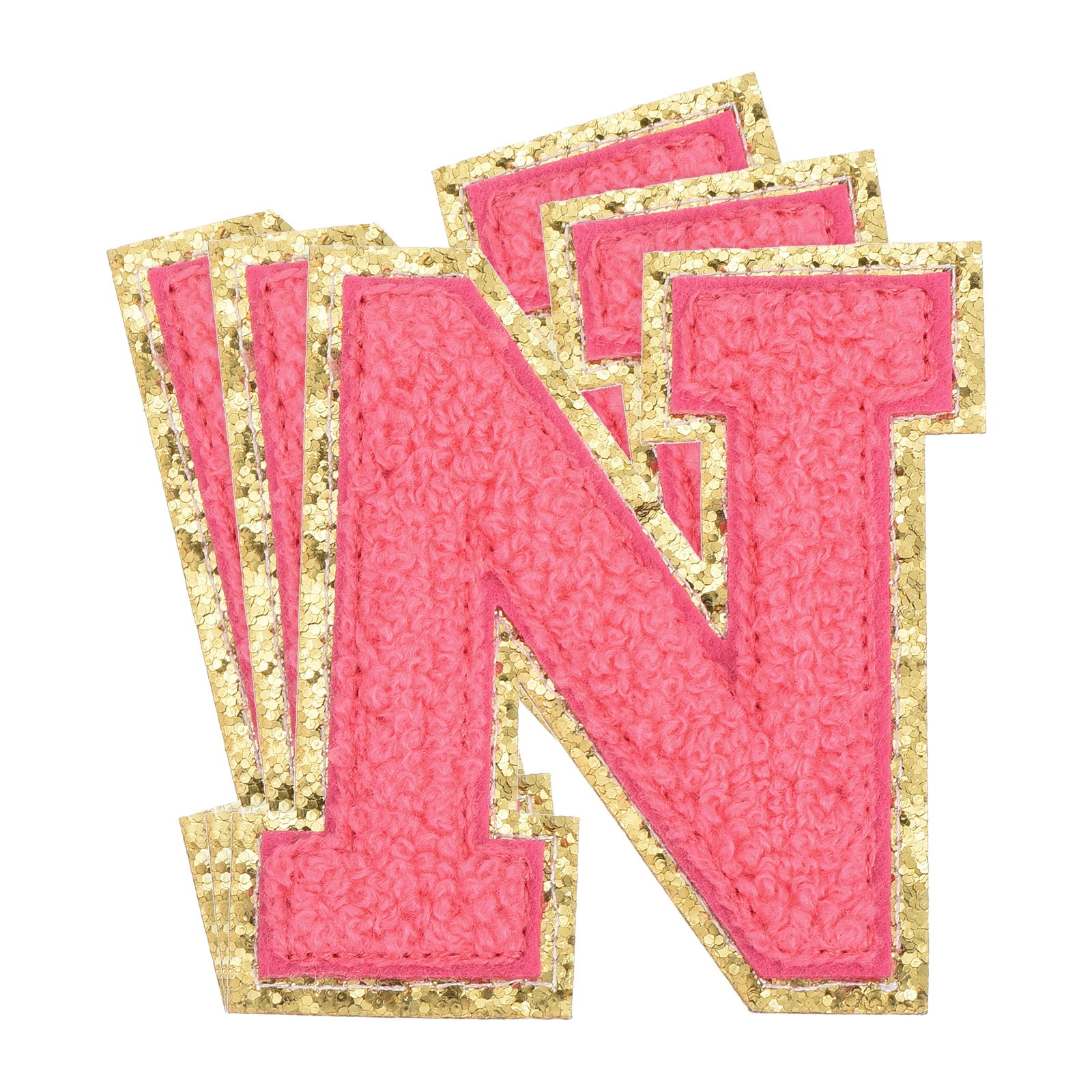 Uxcell Chenille Letter x Patches Large Size 3.15"x2.76" 3PCS(Hot Pink ...
