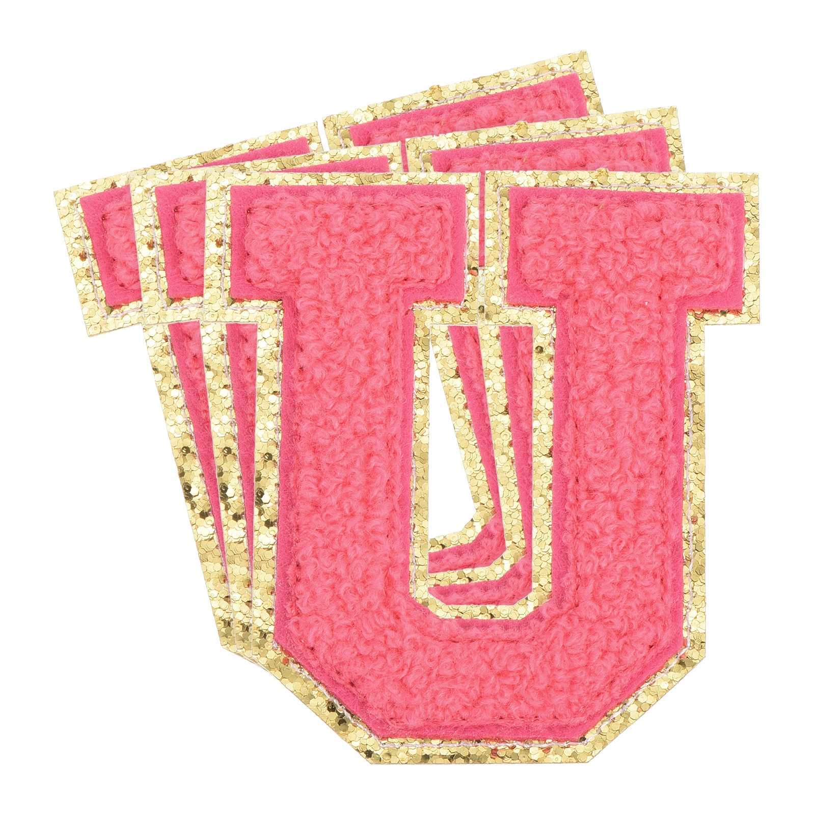 Uxcell Chenille Letter x Patches Large Size 3.15"x2.76" 3PCS(Hot Pink ...