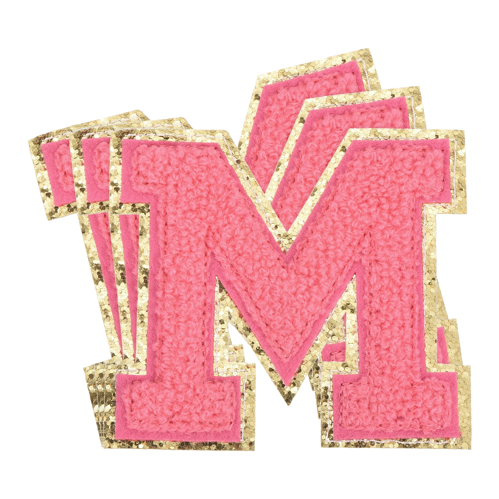 Uxcell Chenille Letter x Patches Large Size 3.15"x3.35" 3PCS(Hot Pink ...