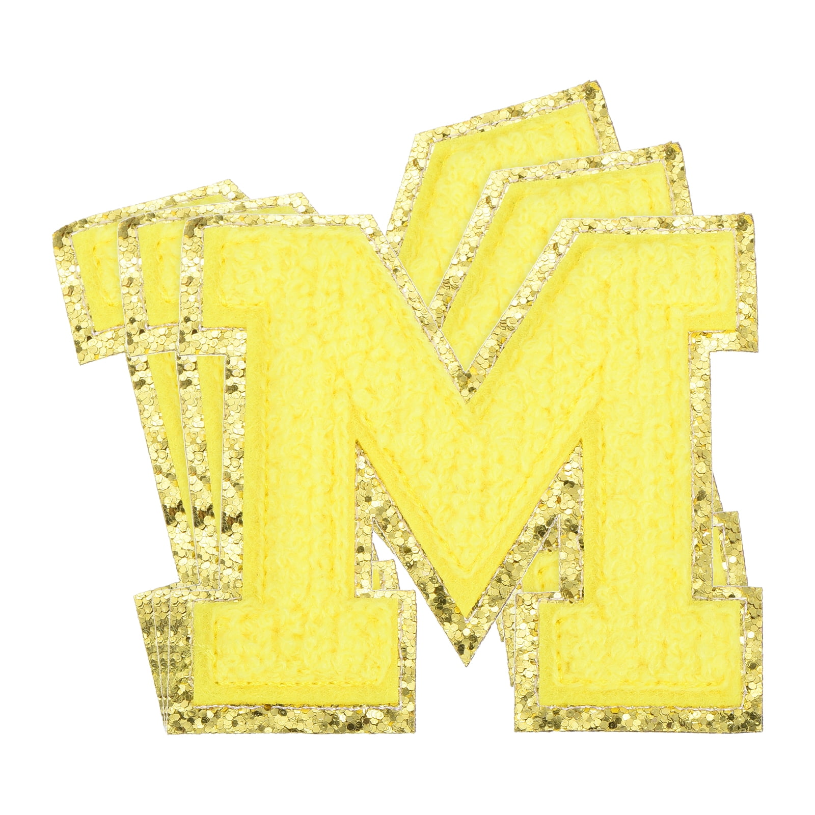Uxcell Chenille Letter x Patches Large Size 3.15"x3.35" 3PCS(Yellow ...