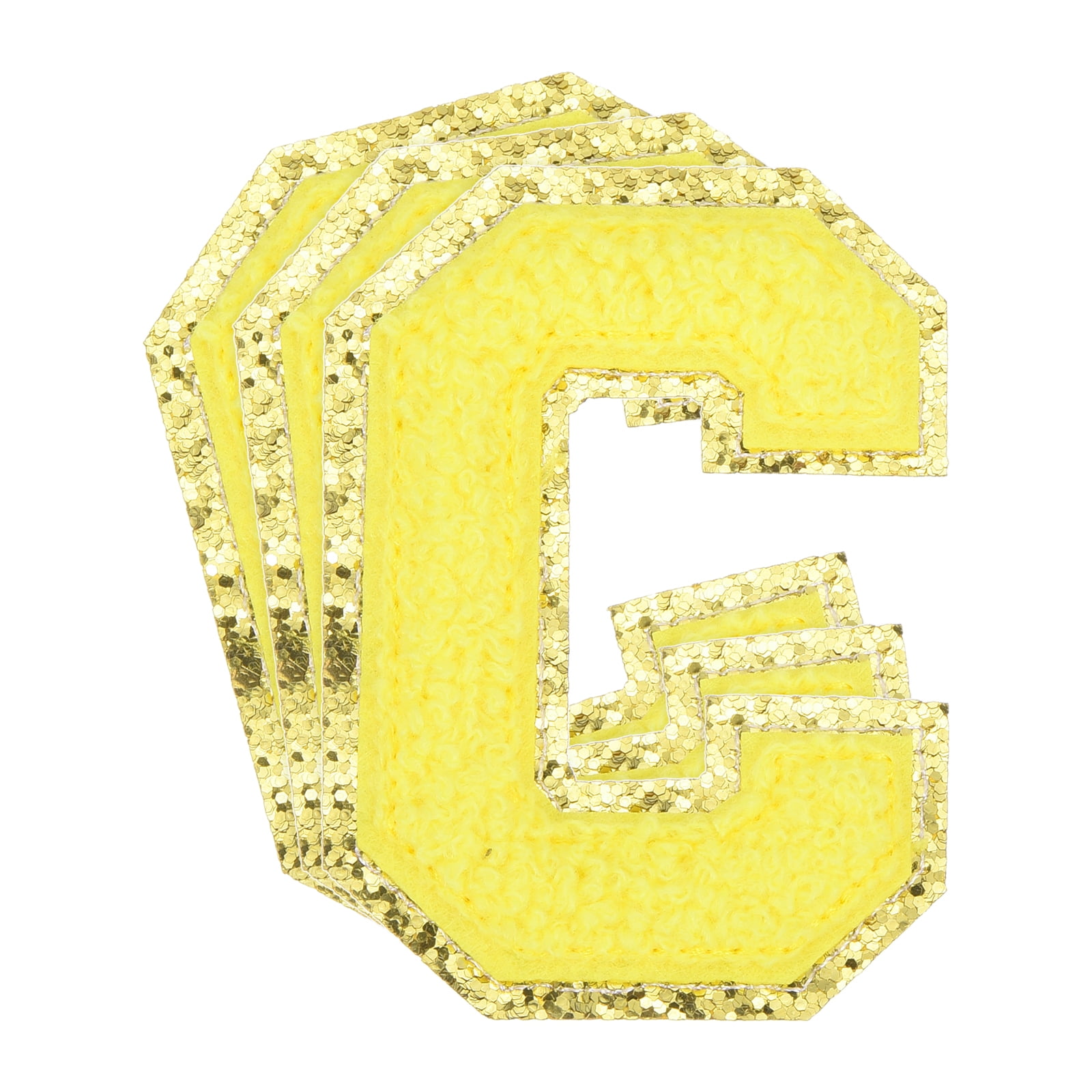 Uxcell Chenille Letter x Patches Large Size 3.27"x2.28" 3PCS(Yellow ...