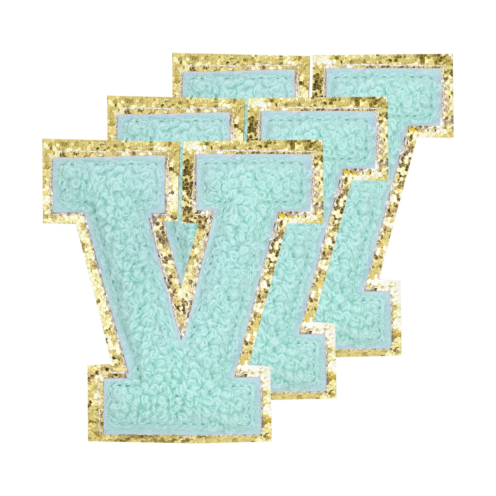Uxcell Chenille Letters V Patches Large Size 80mm/3.15 Inch V Patches ...