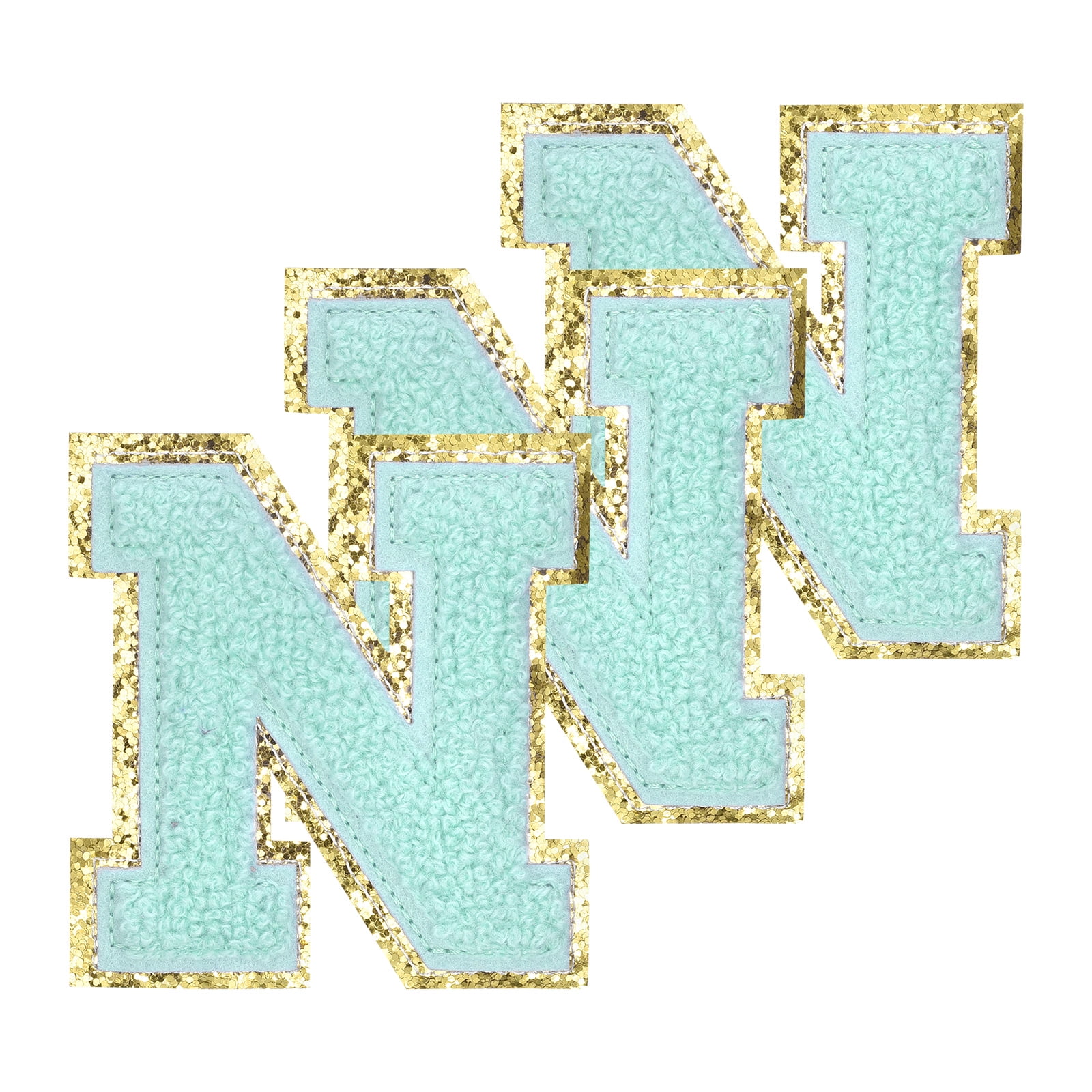 Uxcell Chenille Sew on Letter Patches Self Adhesive Chenille on Patches ...