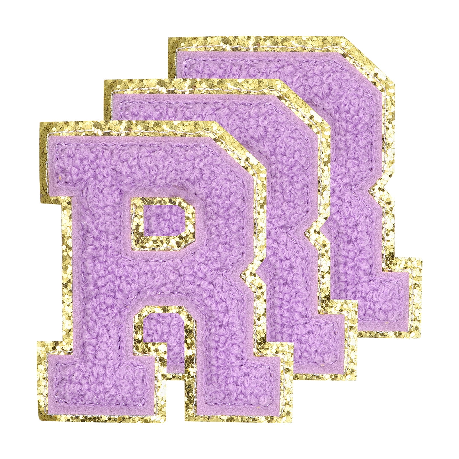 Uxcell Chenille Sew on Letter Patches Self Adhesive Chenille on Patches ...