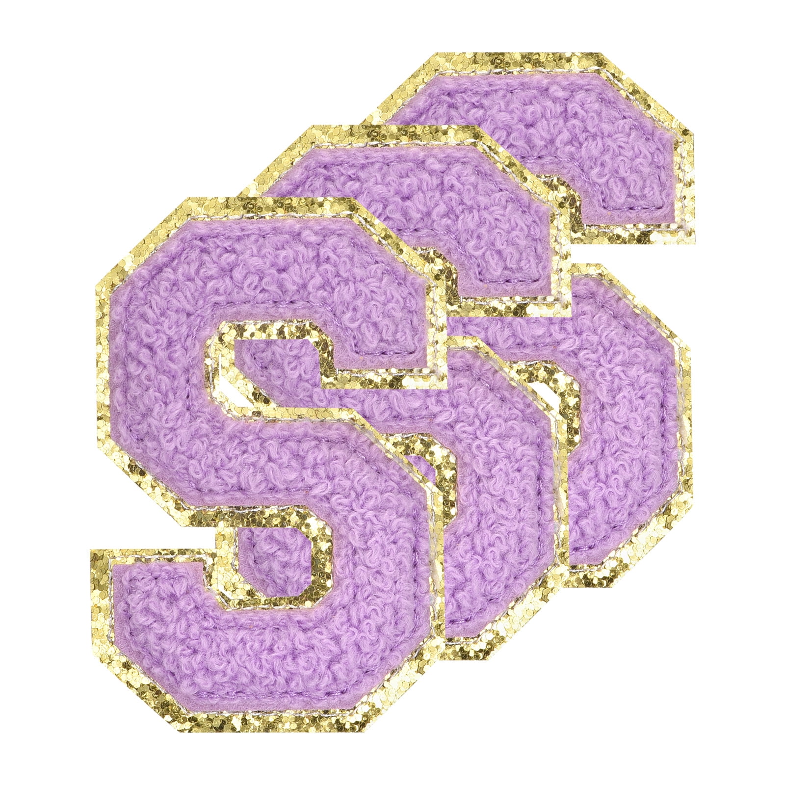 Uxcell Chenille Sew on Letter Patches Self Adhesive Chenille on Patches ...