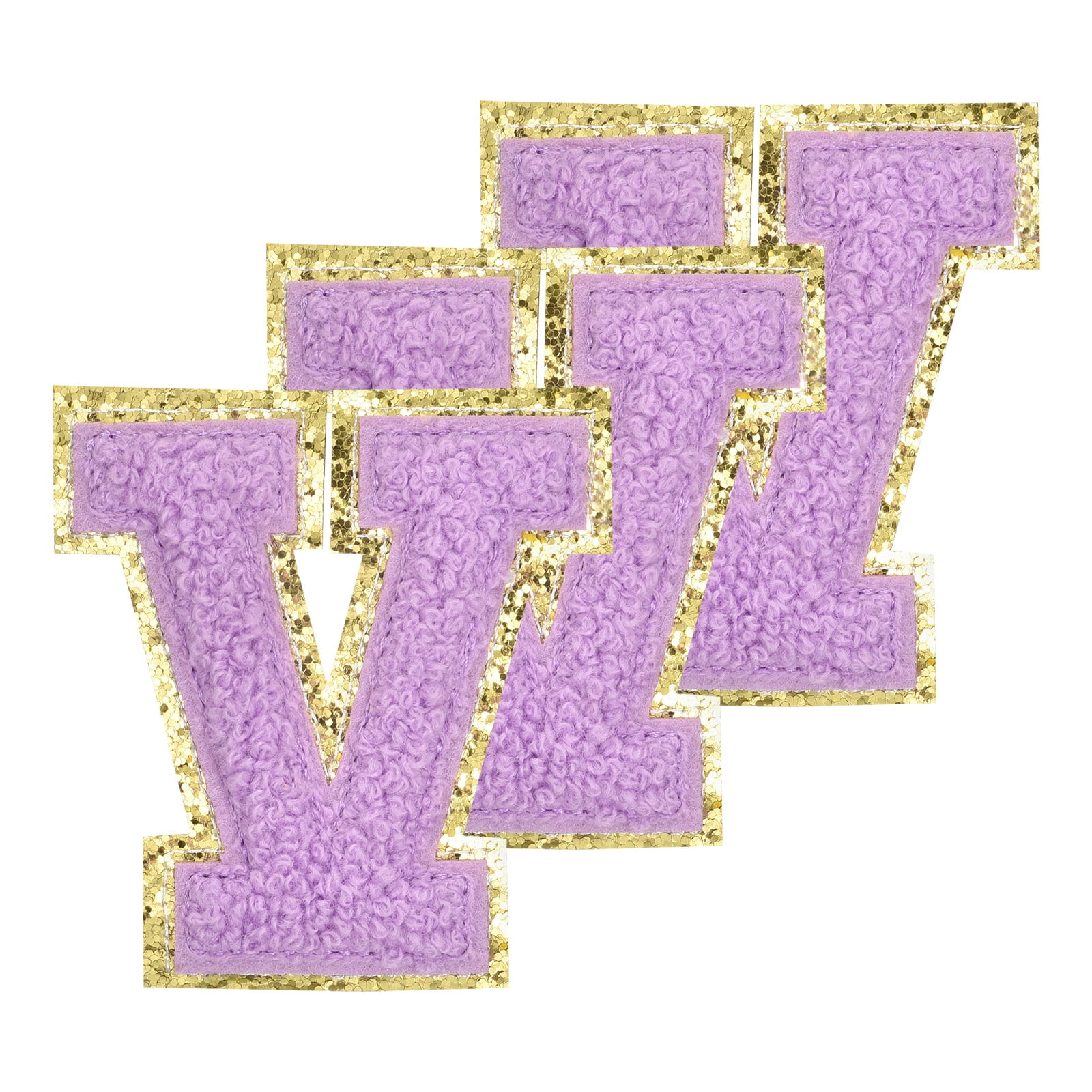 Uxcell Chenille Sew on Letter Patches Self Adhesive Chenille on Patches ...