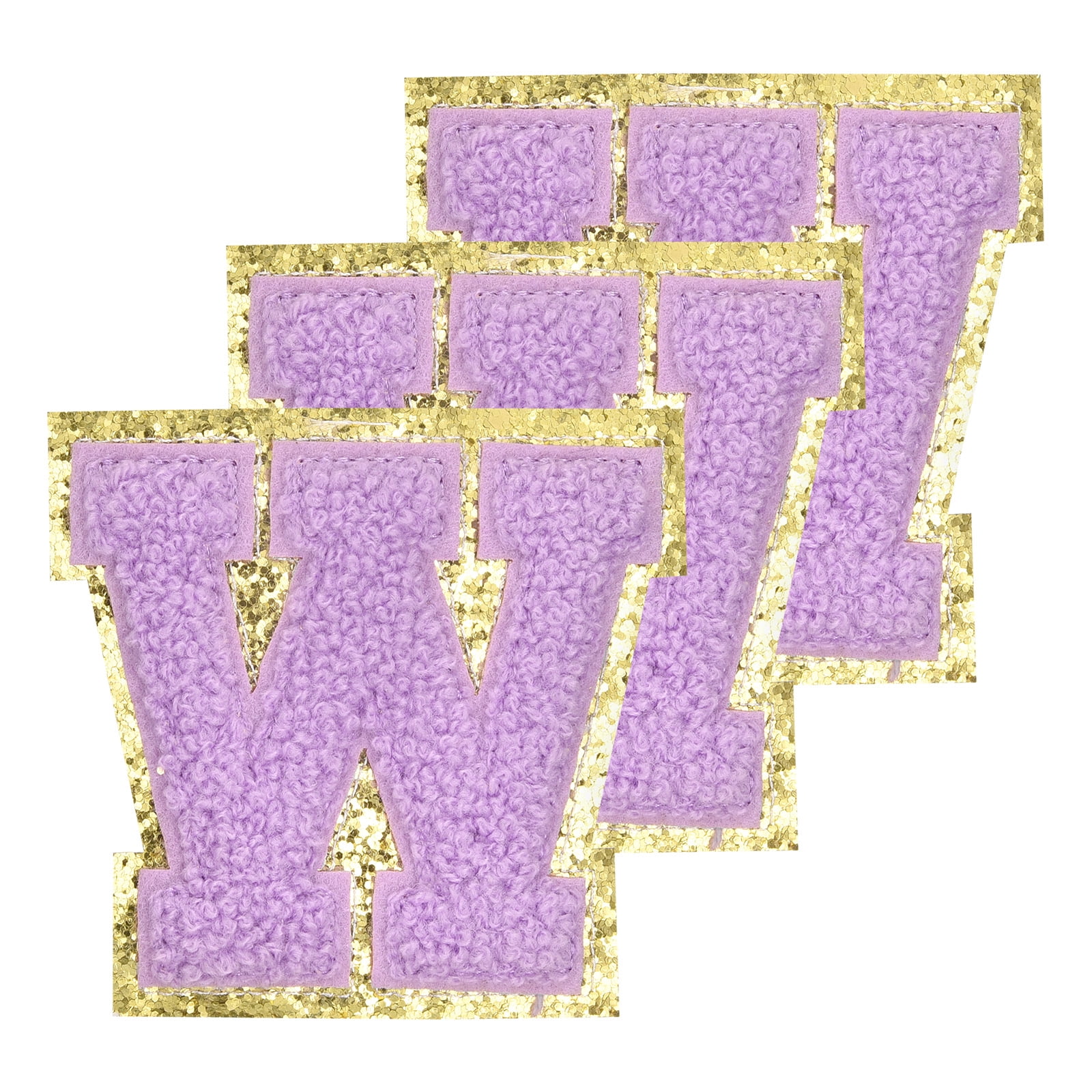 Uxcell Chenille Sew on Letter Patches Self Adhesive Chenille on Patches ...