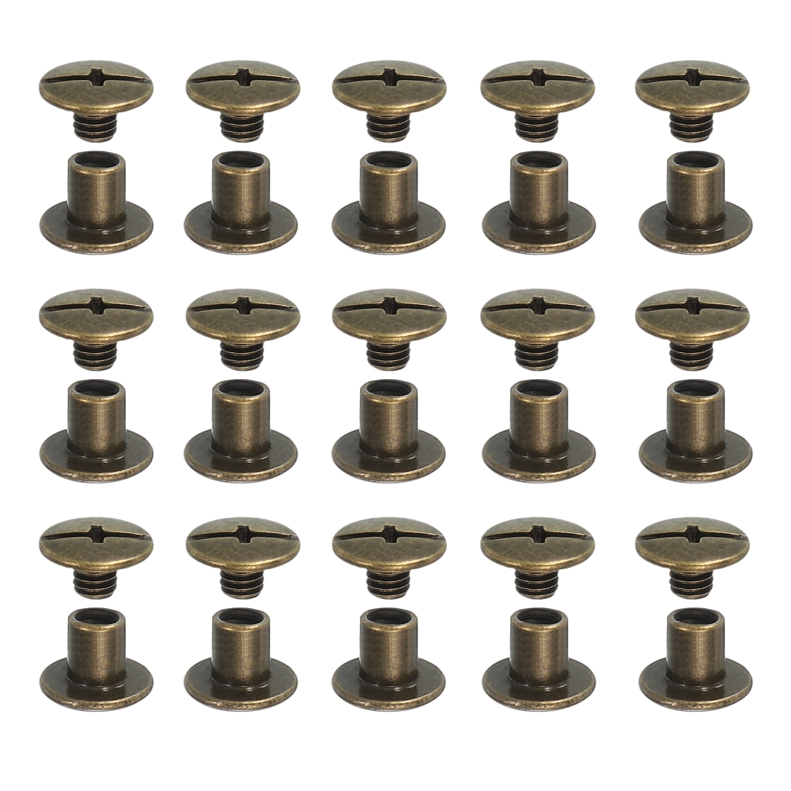 Uxcell Chicago Screws, Leather Rivets, Screw Rivets for Leather Crafts ...